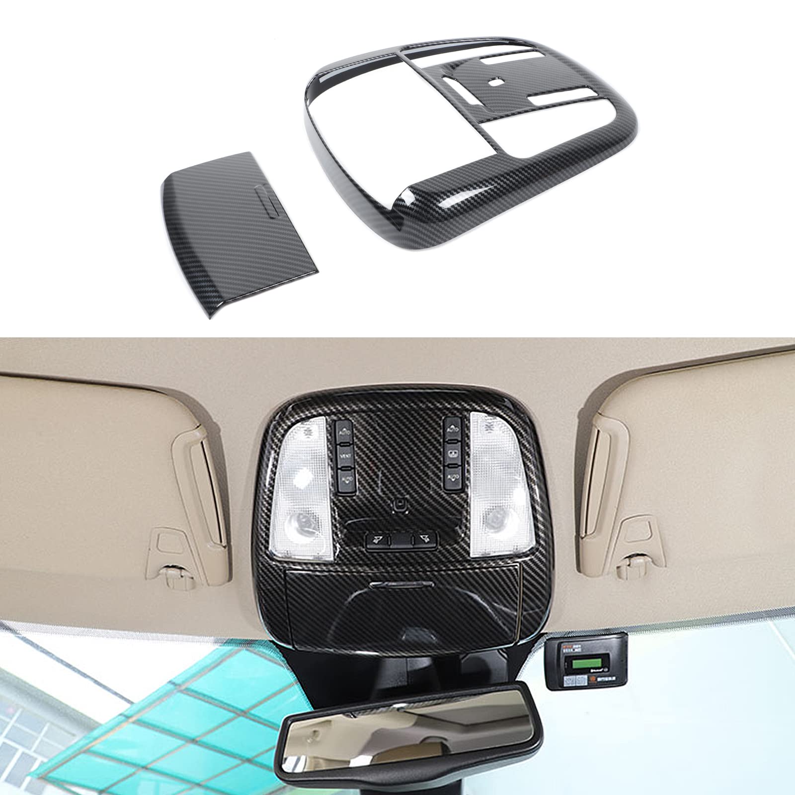 Snapklik.com : JWWY Roof Reading Light Cover Trim For 2015-2025+ Dodge ...