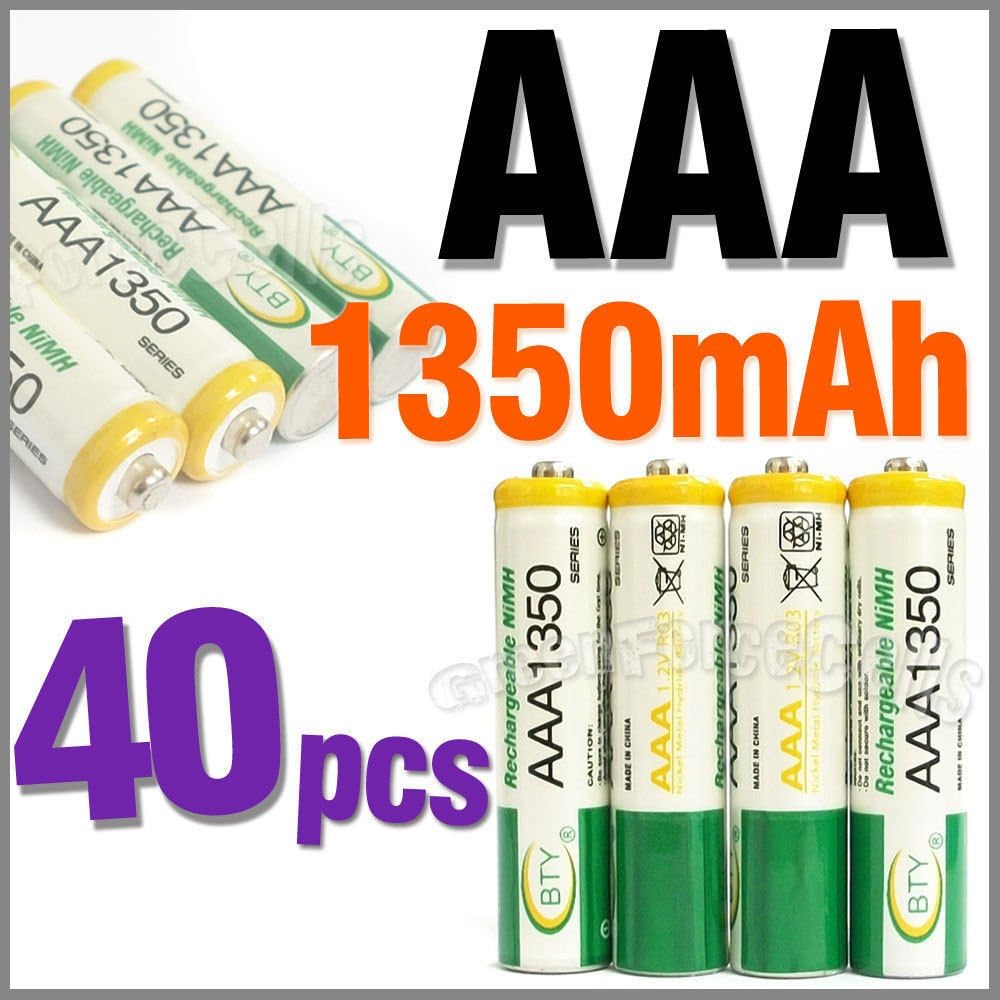 Amazon.com: agreenforcecells 40 pcs AAA Size 3A LR03 R03 1350mAh 1.2V ...