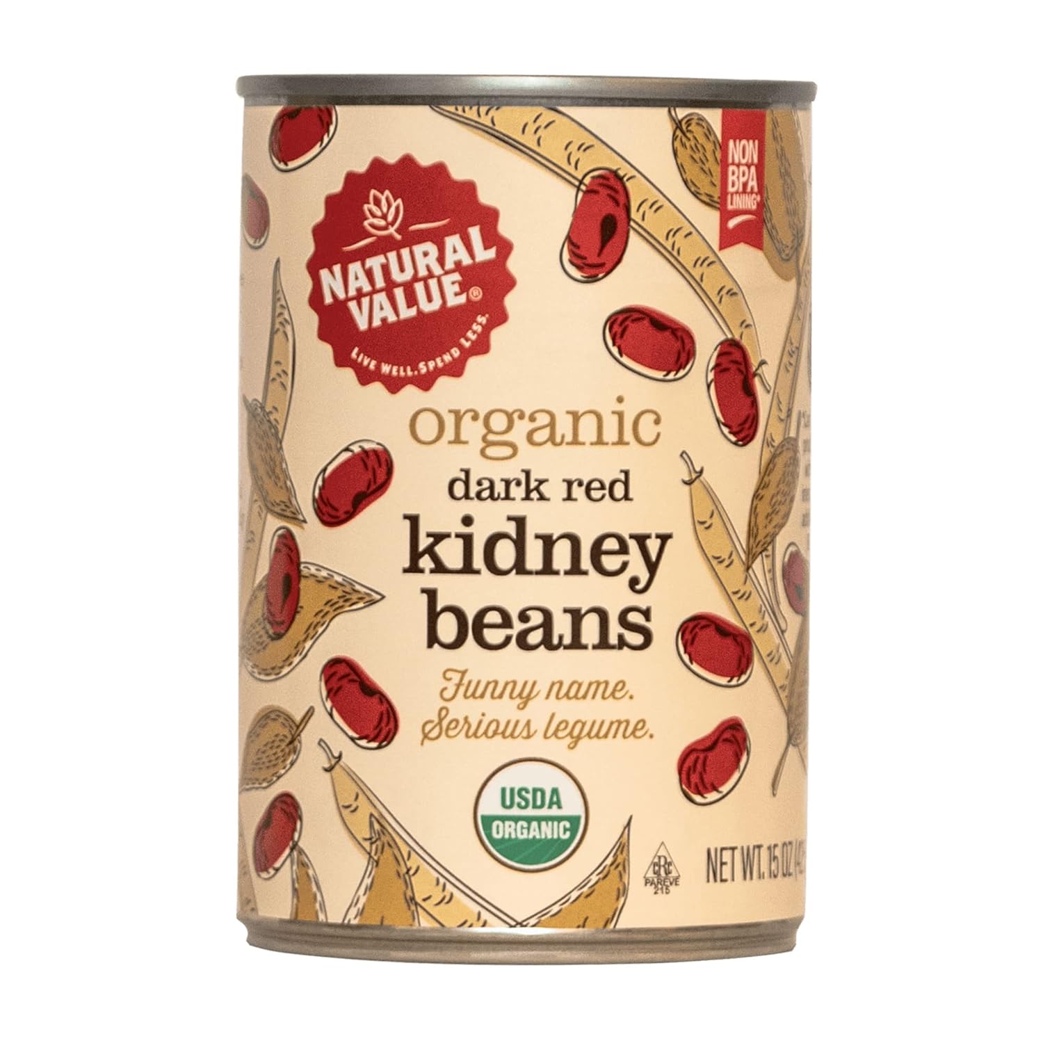 Amazon.com : Natural Value Organic Dark Red Kidney Beans, 15 Ounce ...
