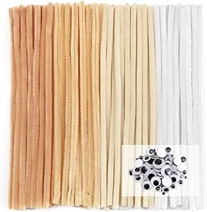 Amazon.com: TOAOB 200pcs Pipe Cleaners Crafts Supplies Set Includes ...