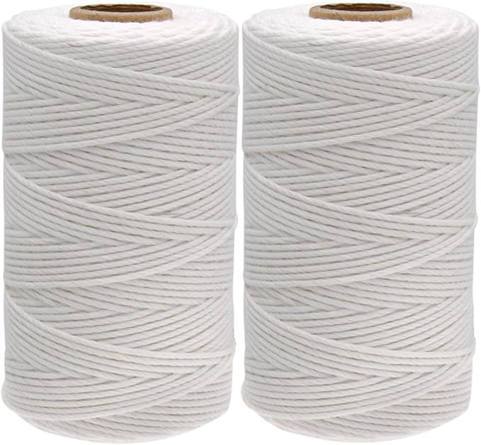 KINGLAKE 2x100m White Cotton String, 2mm Butchers Kitchen String Bakers ...