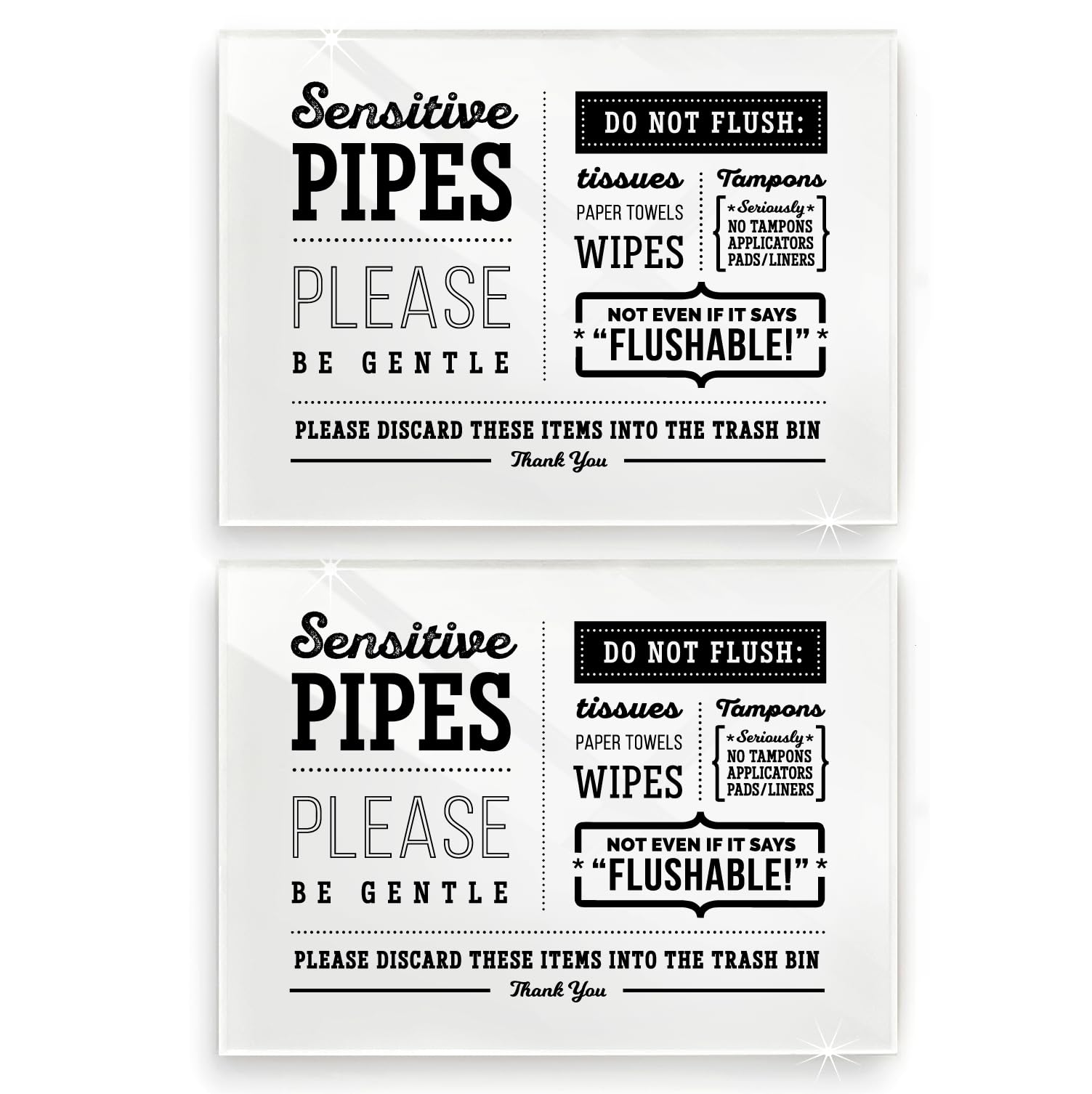 Amazon.com: 5x7 Inch Sensitive Pipes Do Not Flush Designer Sign ~ Ready ...