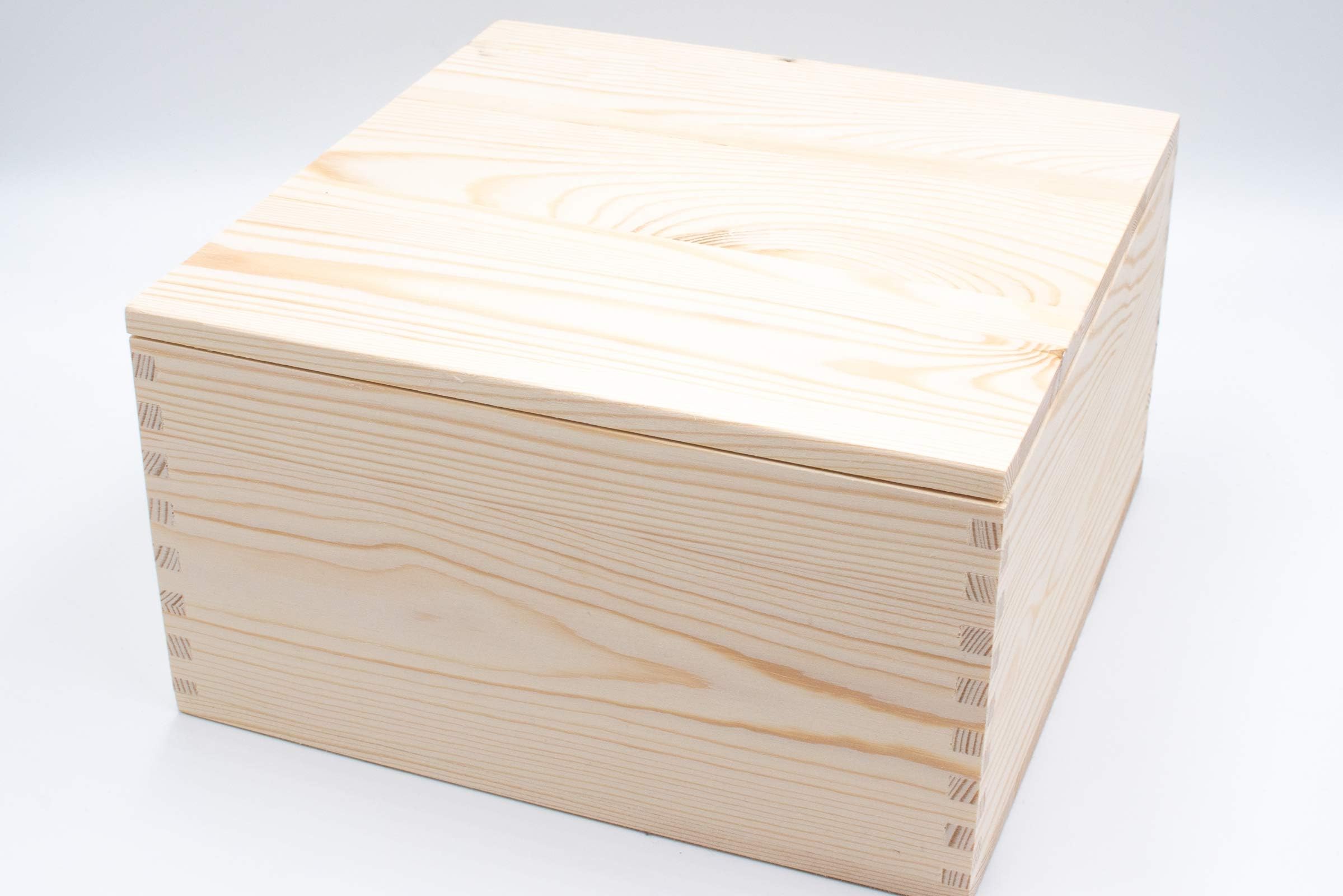 Amazon.com: Large Unfinished Quality Wooden Pine Boxes with Lids ...