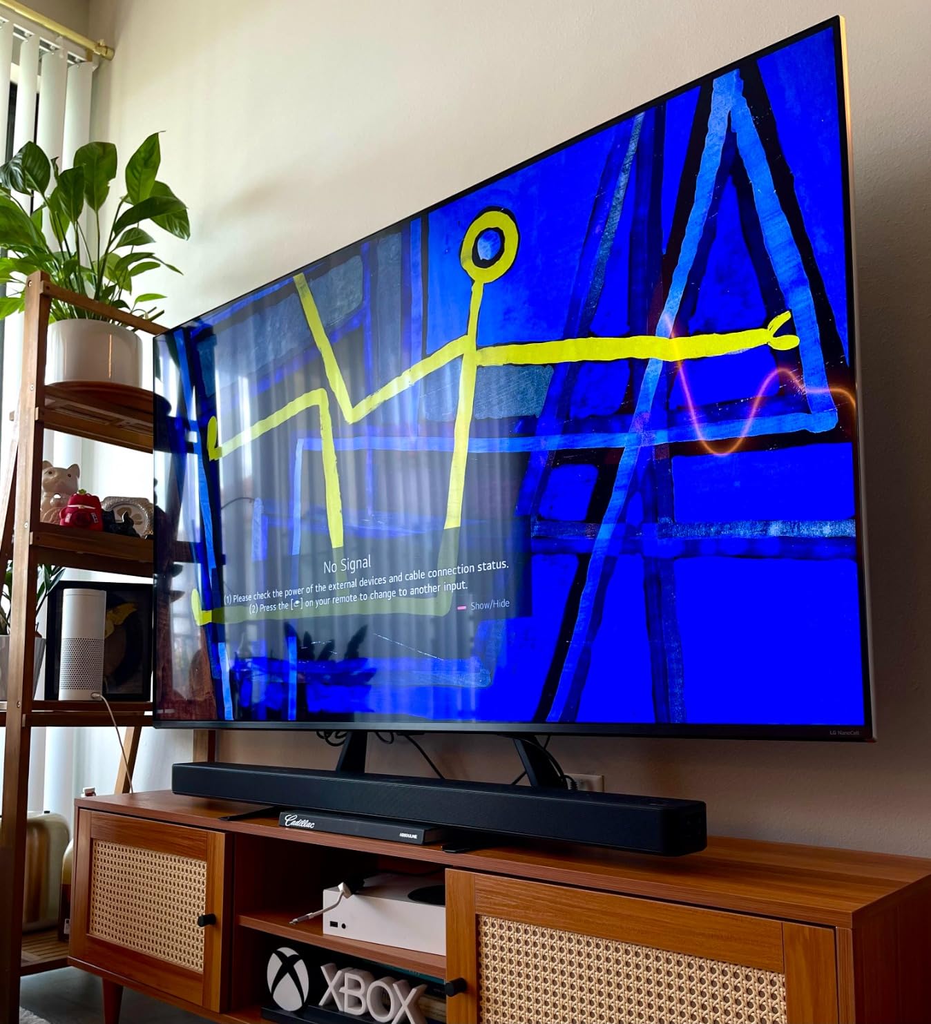 $28/mo - Finance EasyCom TV Stand for 65 inch TV, Farmhouse Rattan ...