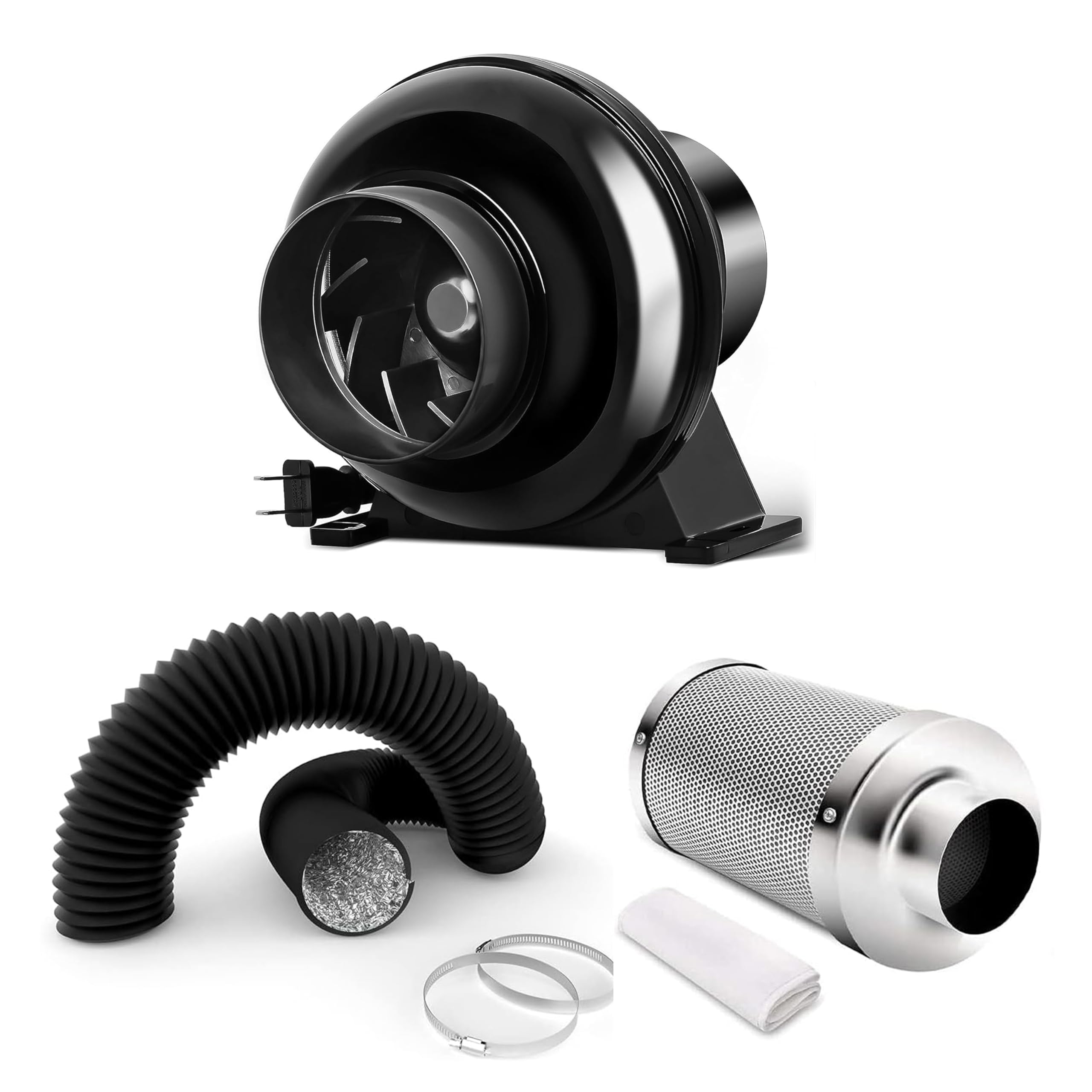 Amazon.com: iPower 4 Inch 195 CFM Inline Fan, Air Circulation Vent ...