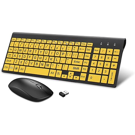 Amazon.com: Keys-U-See Wireless Large Print Keyboard and Wireless Mouse ...