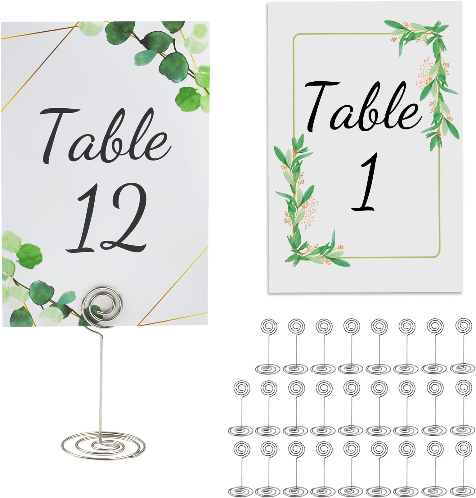 Amazon.com: Threehoney 12 Pack Wedding Table Number Holders with 25 Pcs ...