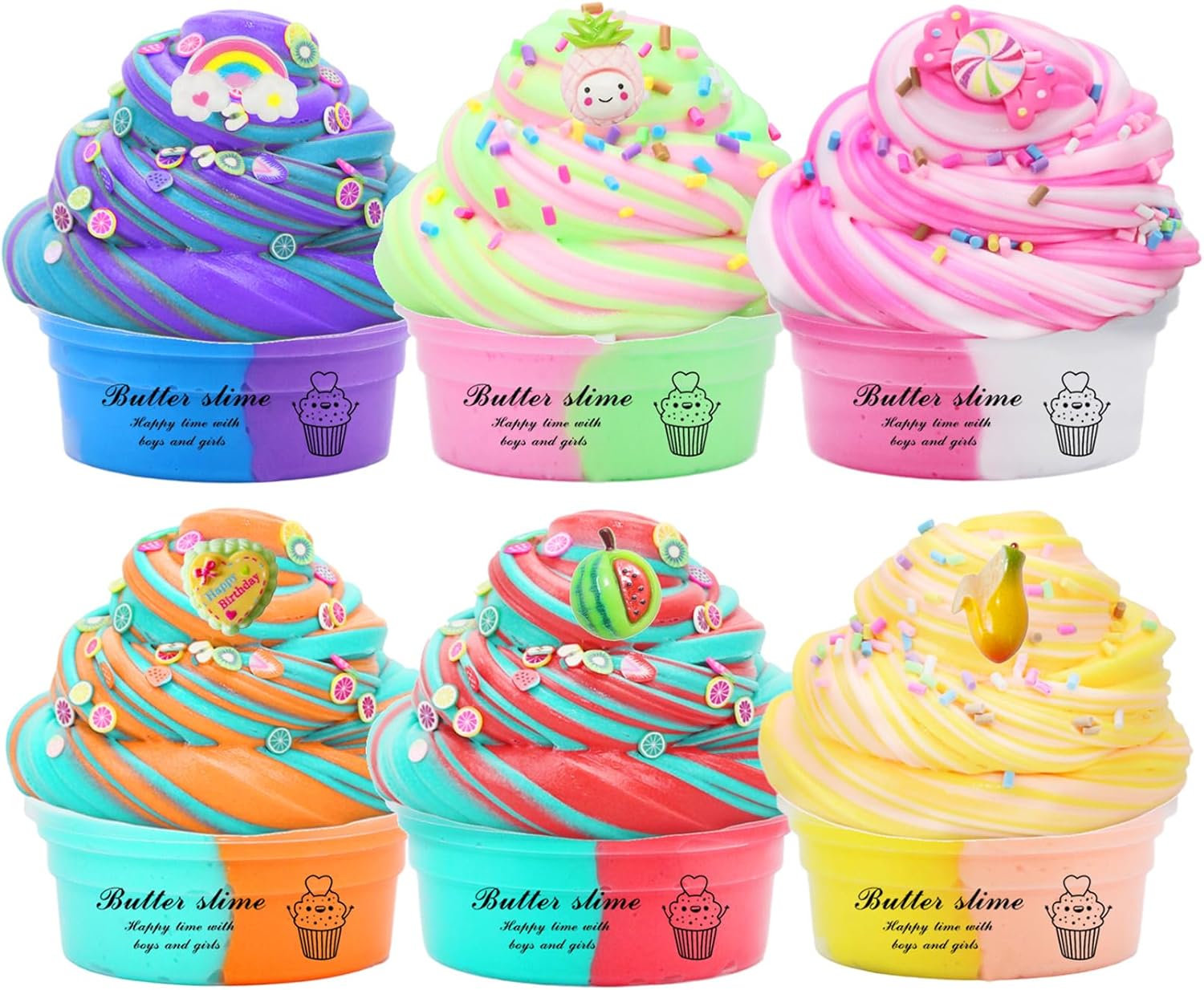 RioRand Butter Slime Kit,Fluffy Slime Pack DIY Cloud Bomb Slime Making ...