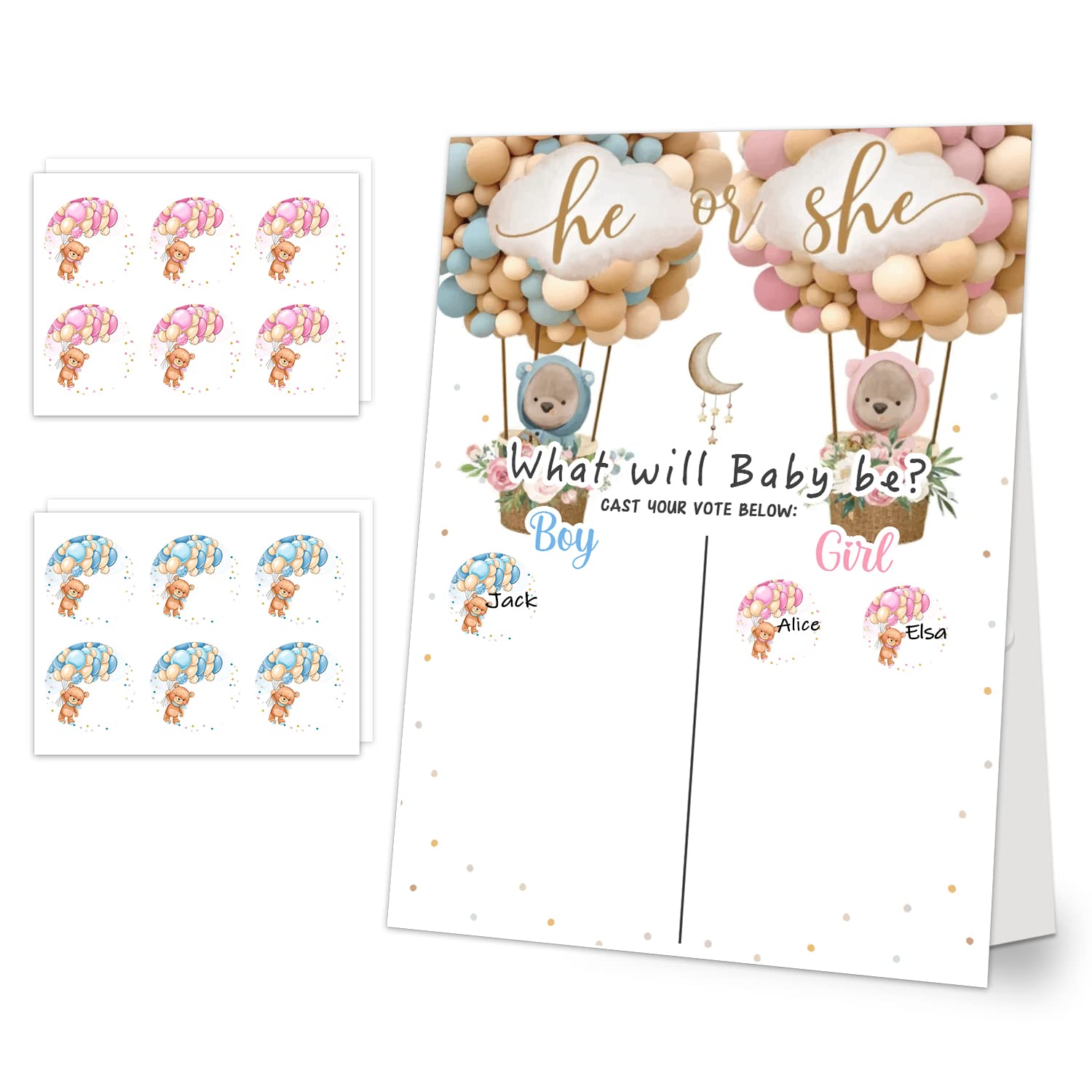 Amazon.com: Baby Gender Reveal Party Supplies, Gender Reveal Games ...