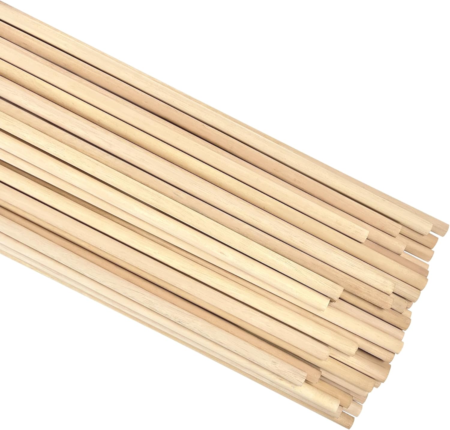 Amazon.com: ILOT Wooden Dowel Rods 3/8 x 24 Inch Round Unfinished ...