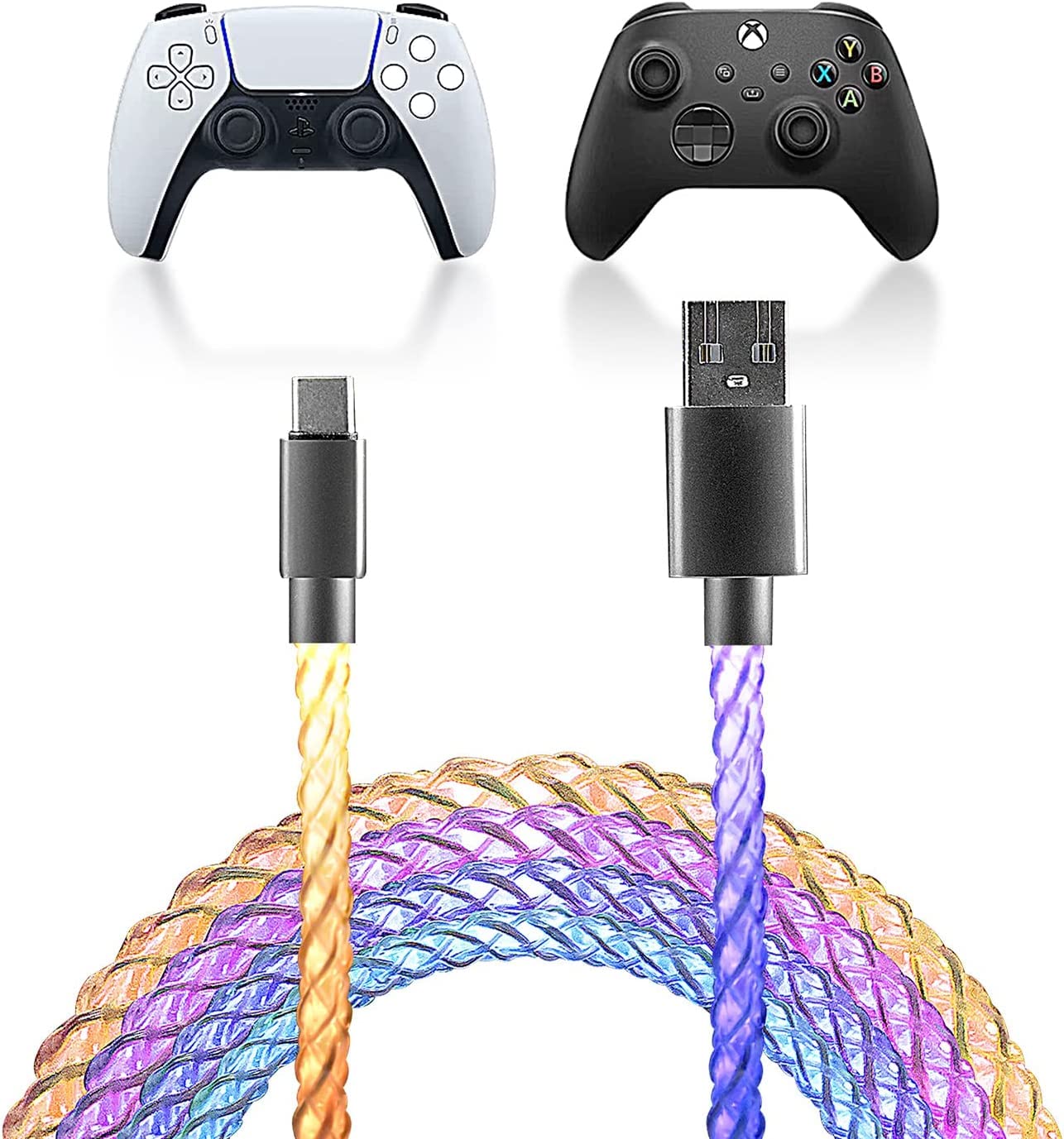 Amazon.com: Sehawei Charging Cable for PS5/Xbox Core/Elite Series 2 ...
