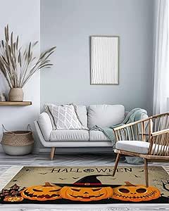 Amazon.com: Halloween Area Rug 3x5 Living Room Rug with Tassel Woven ...