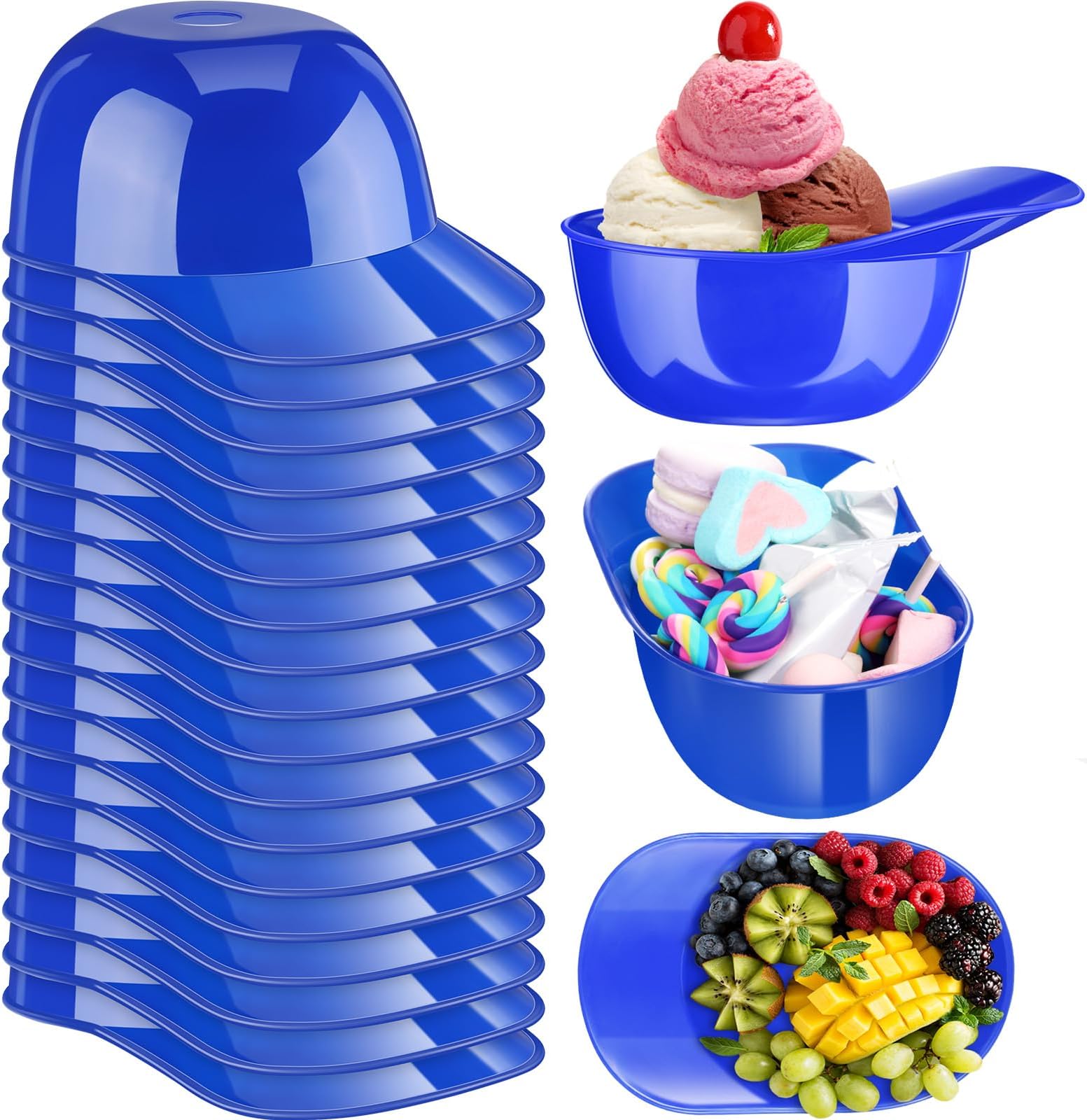 Amazon.com | Tanlade 200 Set Baseball Helmet Ice Cream Snack Bowl 8 oz ...