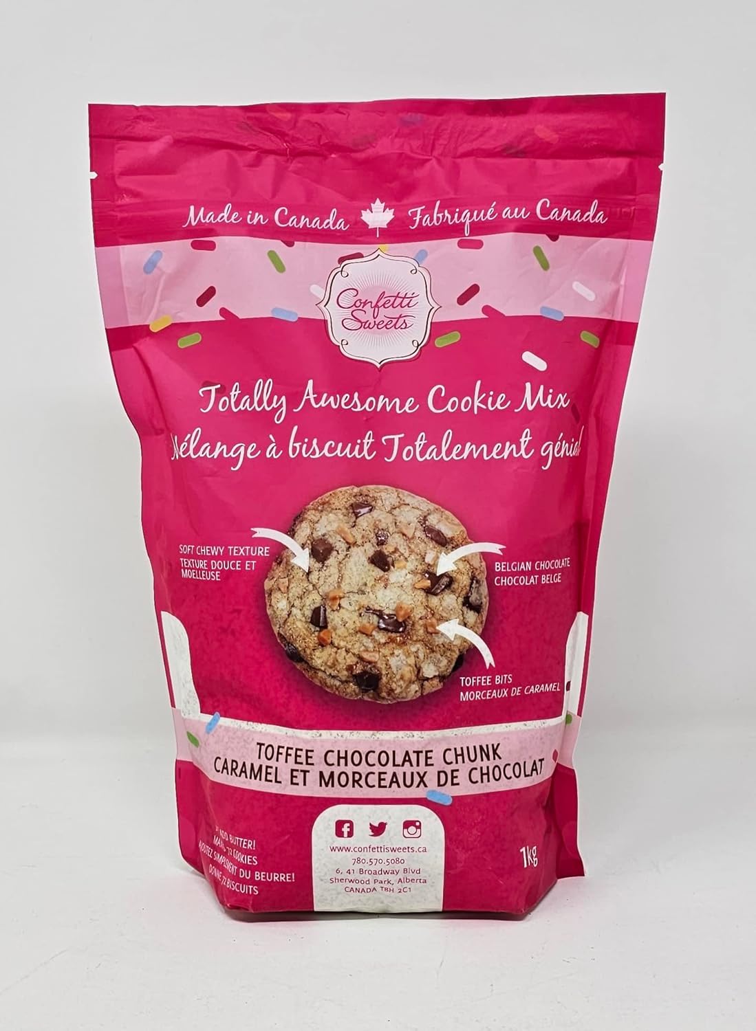 Confetti Sweets, Toffee Chocolate Chunk Flavour Cookie Mix to Bake ...