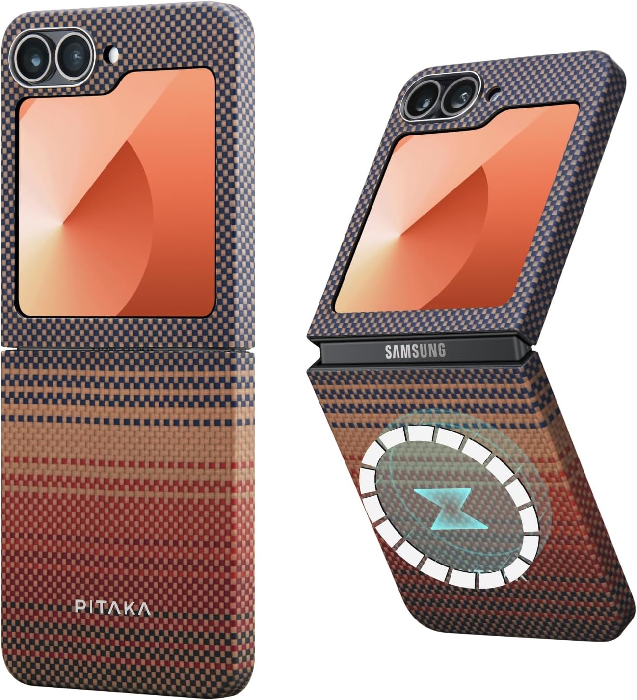 Amazon.com: pitaka for Z Flip 7 Fe & Z Flip 6 Case, Slim & Light ...