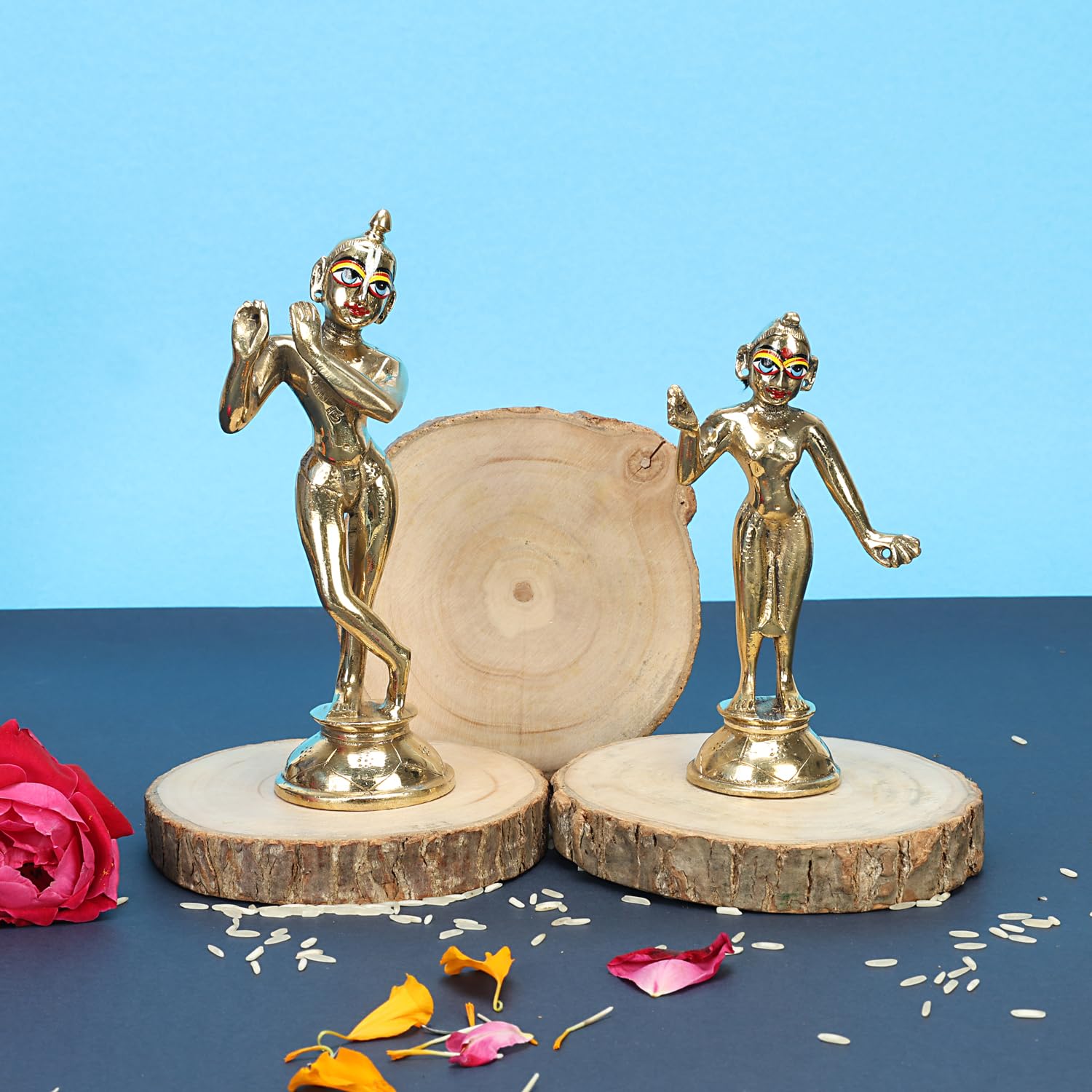Buy TRY FEET Traditional Superfine Handmade Shri Radha Krishna Plain ...