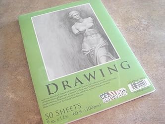 Amazon.com: U.S. Art Supply 9" x 12" Premium Drawing Paper Pad, Pack of ...