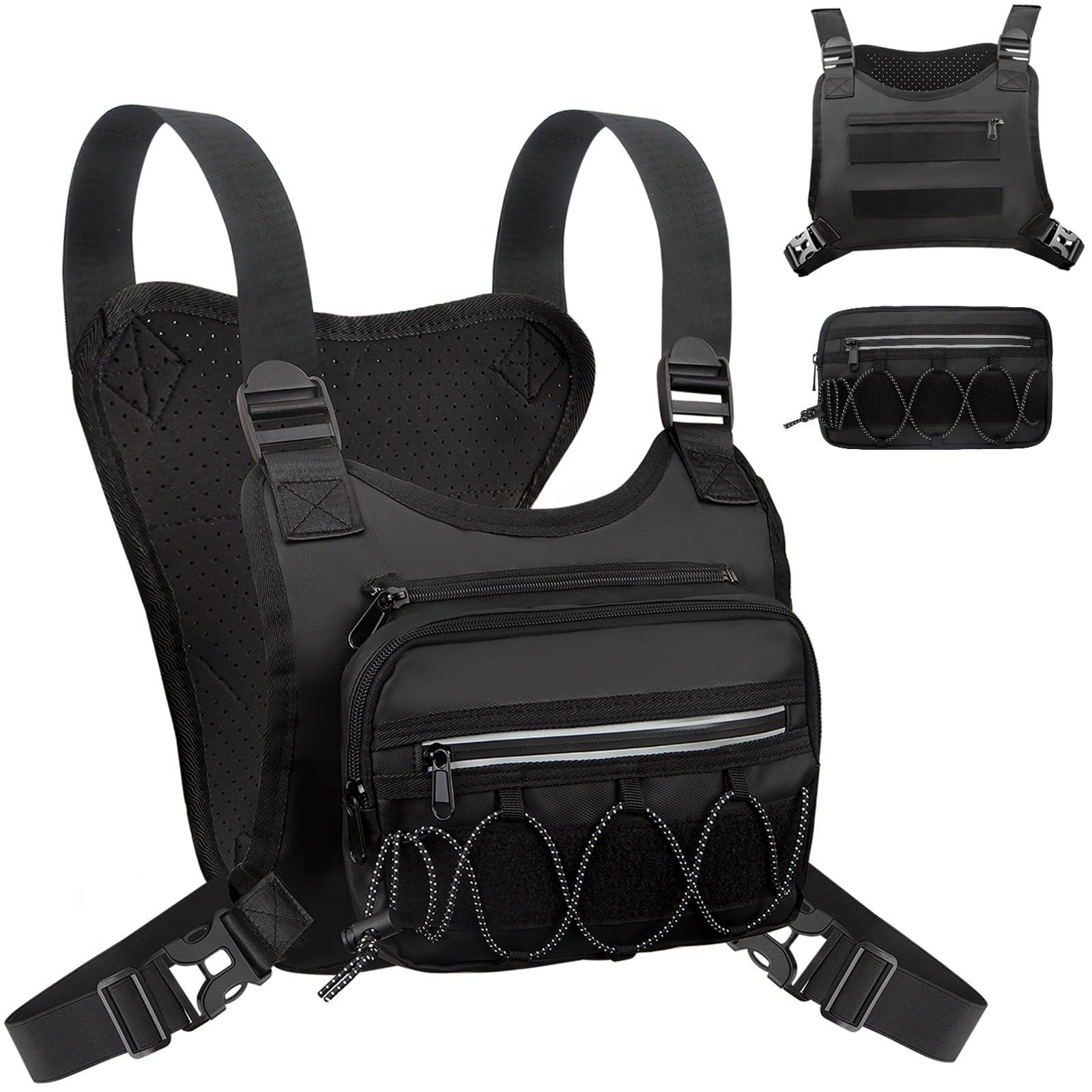 CITYCHASE Chest Bag for Men, Detachable Tatical Sports Chest Pack ...