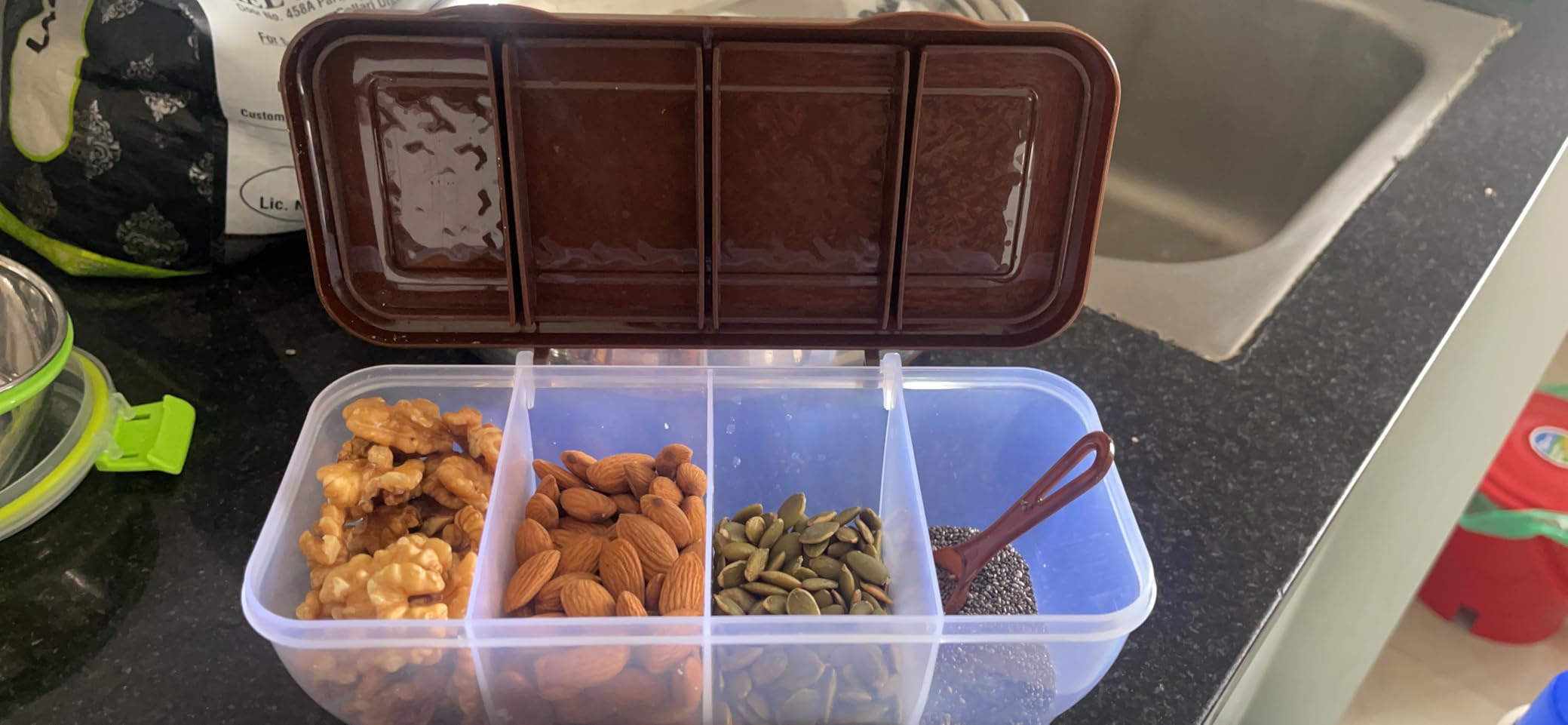 TAZLYN 4in1 multi storage masala dabba for kitchen spices box for ...