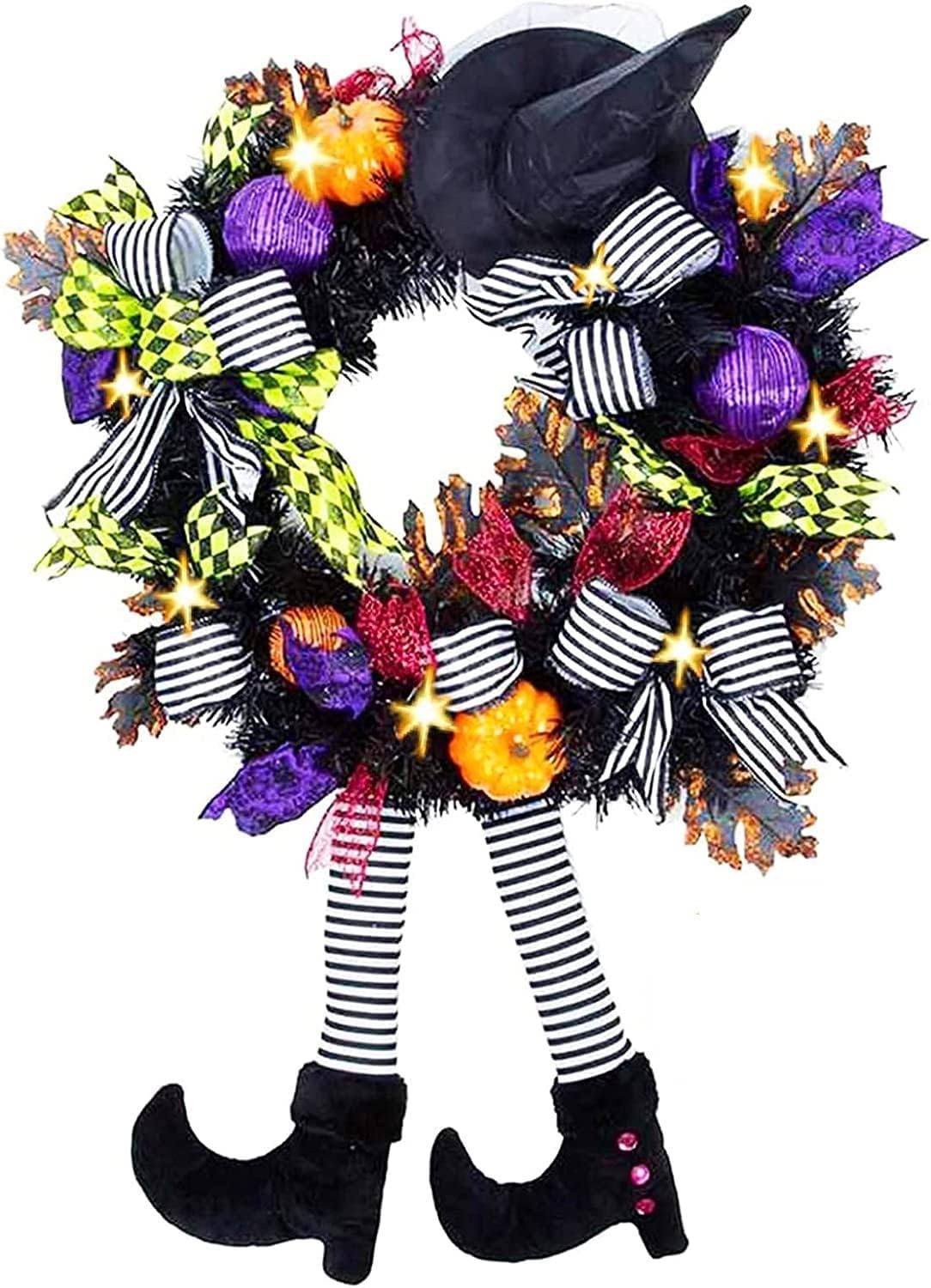 Amazon.de: YUET Halloween Kranz, Halloween Deko Garten Hexe, 2023 ...