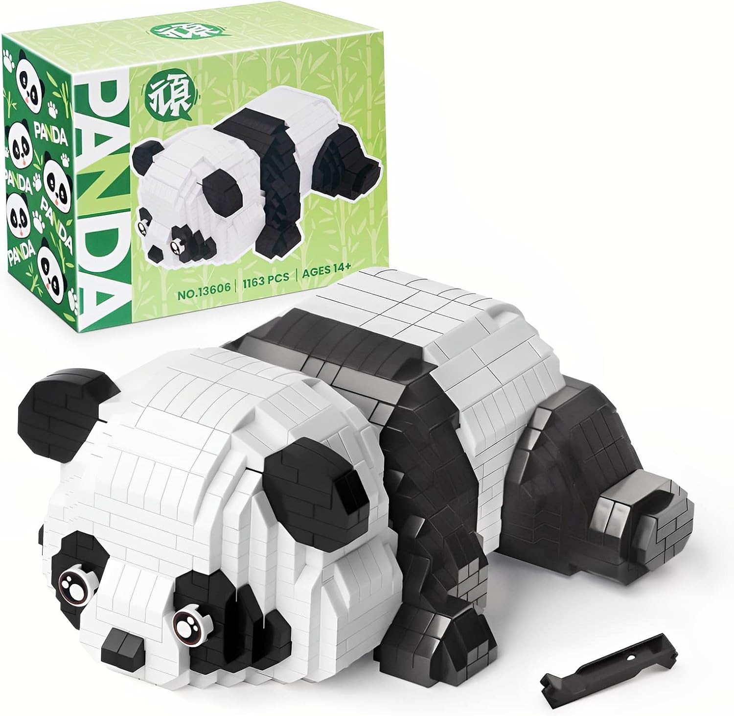 Amazon.com: Finger Rock Lying Down Panda Cute Animals Building Sets ...