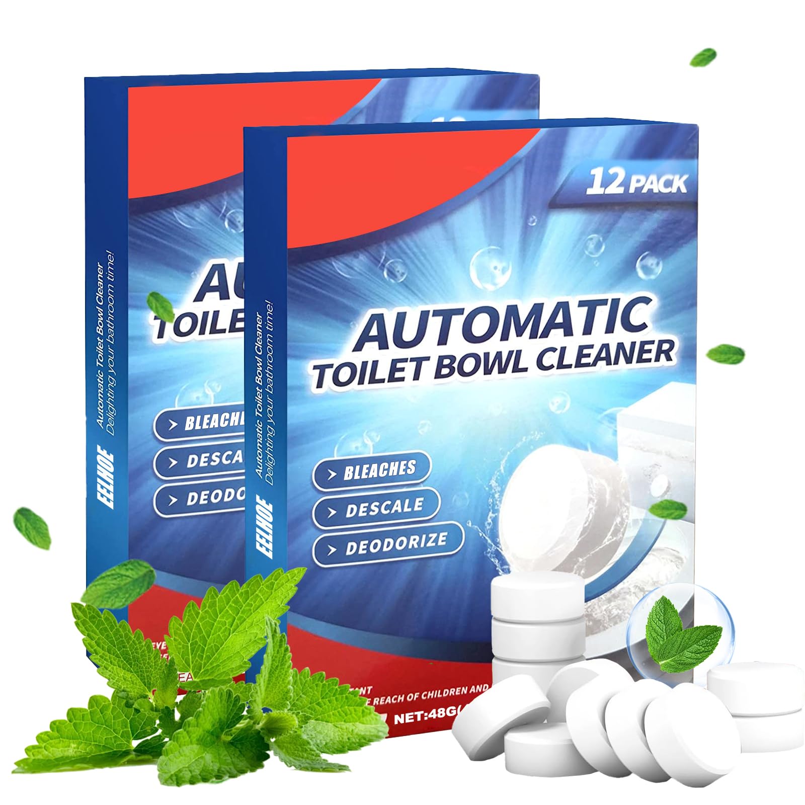 24 Stück Spülkasten Tabs,Wc Reiniger Tabs,Spülkasten Entkalker,Wc Tabs ...