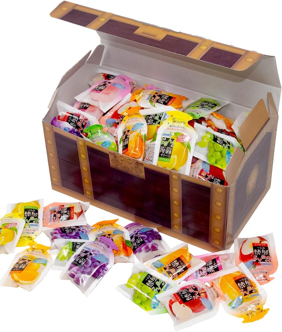 Amazon.co.jp: オリヒロ ぷるんと蒟蒻ゼリー 詰め合わせ 宝箱入り 8種類 960g 大容量 ローカロリー パウチ : 食品・飲料・お酒