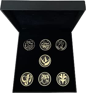 Amazon.com: Power Rangers: Power Coins 24K Gold Plated Pin Set : Toys ...