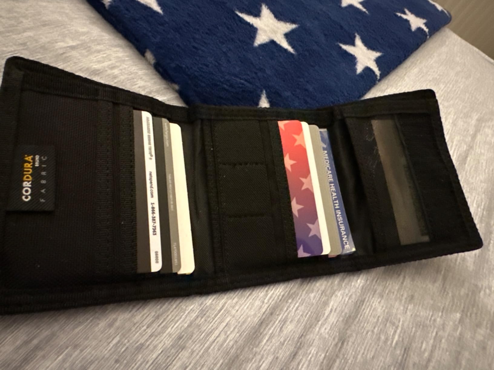 USA US American Flag Tactical Patriotic Military Trifold Wallet Money ...
