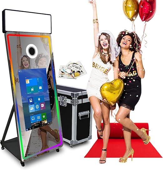 Amazon.com : 65" Magic Mirror Photo Booth with 32" Touch Screen Selfie ...