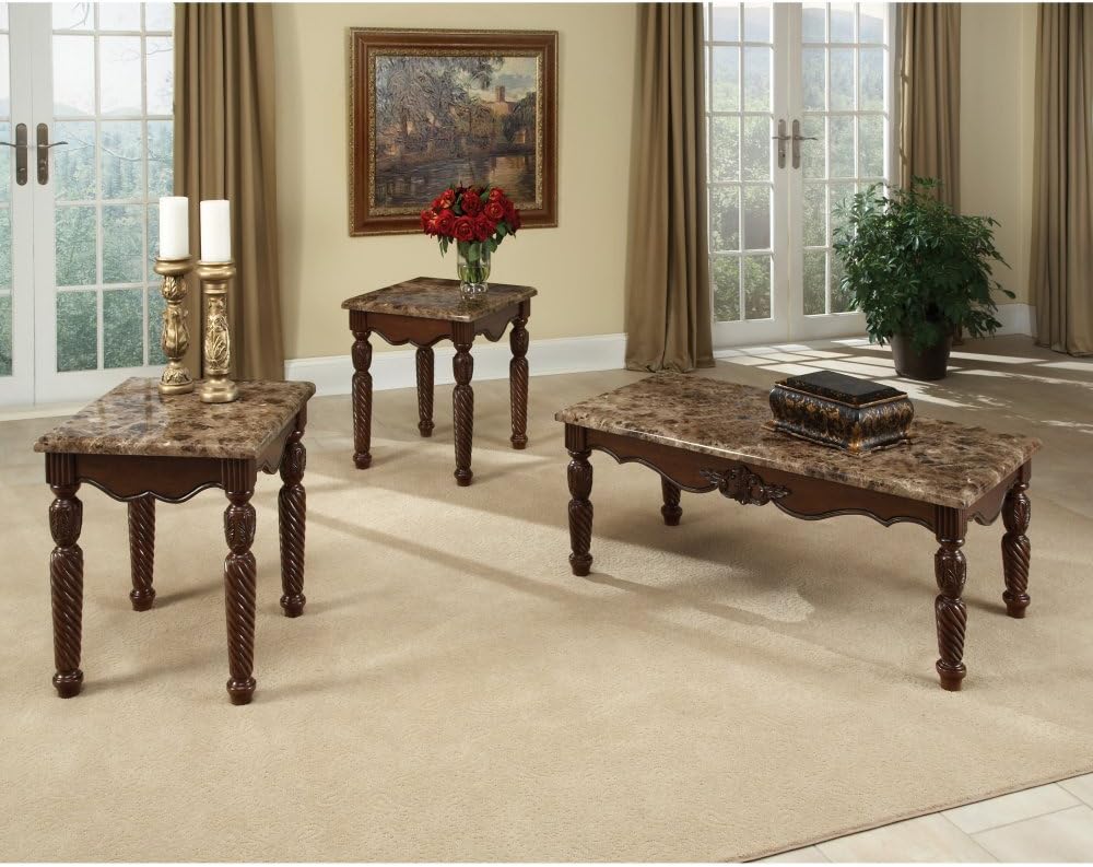Amazon.com: Buckingham 3 Piece Coffee Table Set : Home & Kitchen