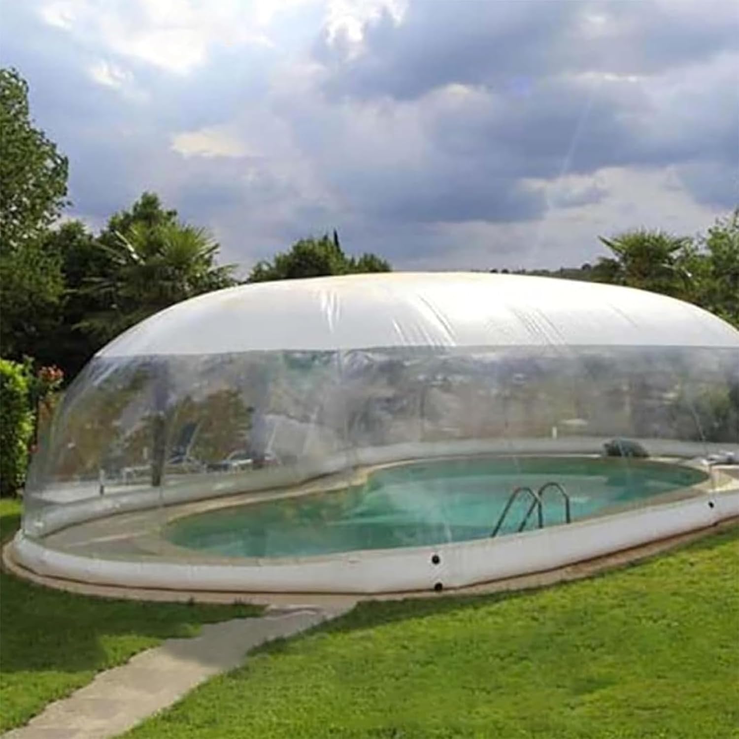 Amazon.com: Baskcase Mini Inflatable TPU Hot Tub Pool Solar Dome Tent ...