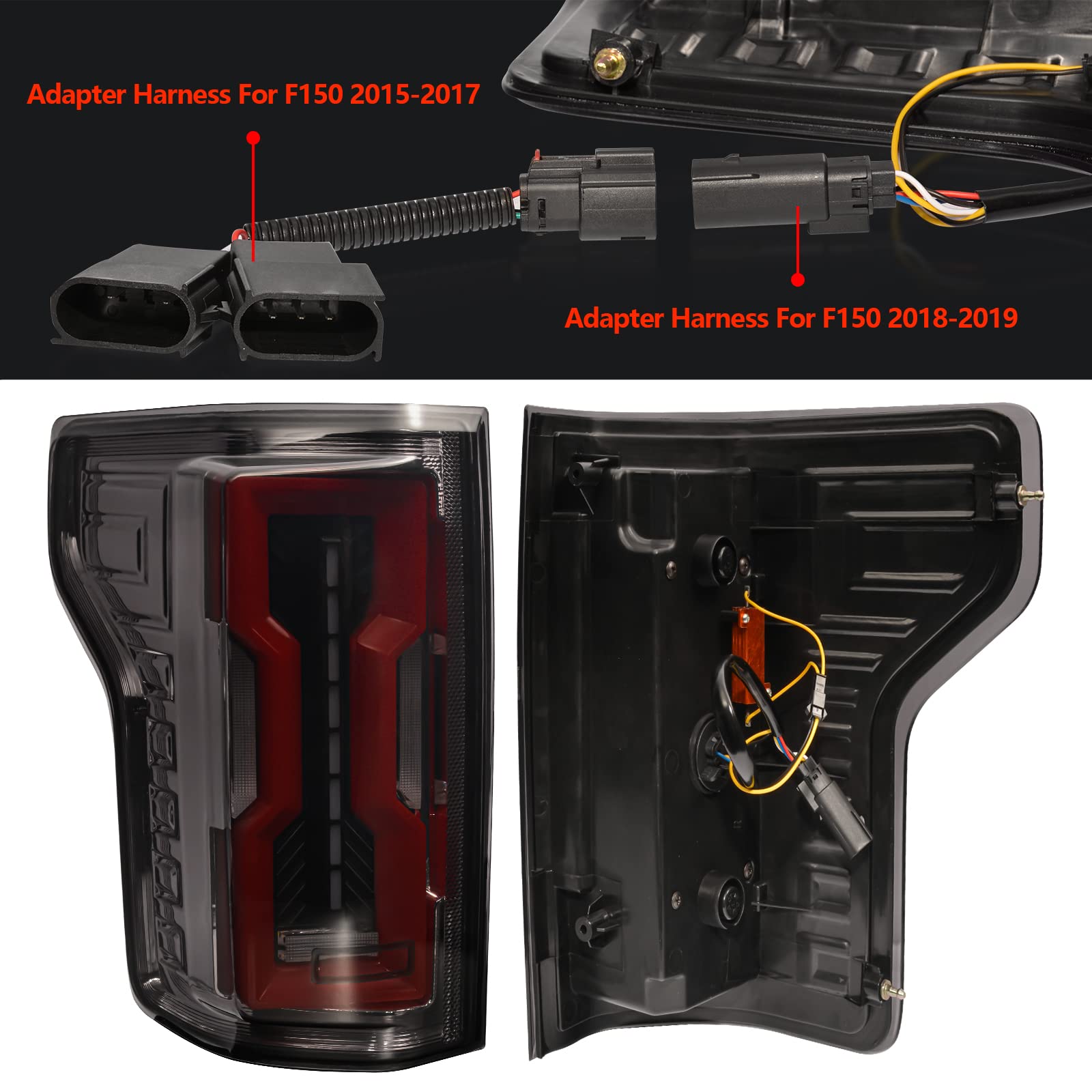 Full LED Tail Lights For F150 2020 2015 2016 2017 2018 2019 Truck w/Red ...