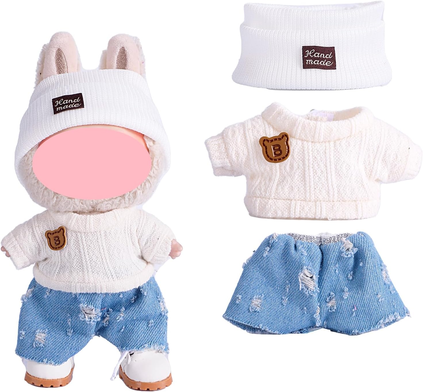 Amazon.com: for Labubu Clothes/for Labubu Outfits, 17cm Doll Clothes ...