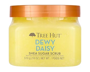 Amazon.com : Tree Hut Dewy Daisy Shea Sugar Scrub, Exfoliating ...