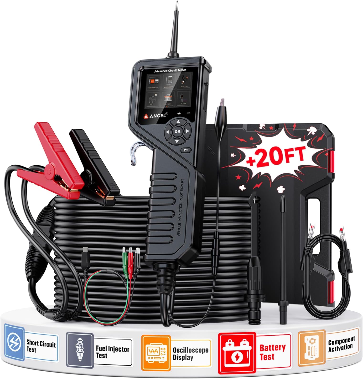 KZYEE KM601 Automotive Electrical Circuit Tester with Battery/Relay ...