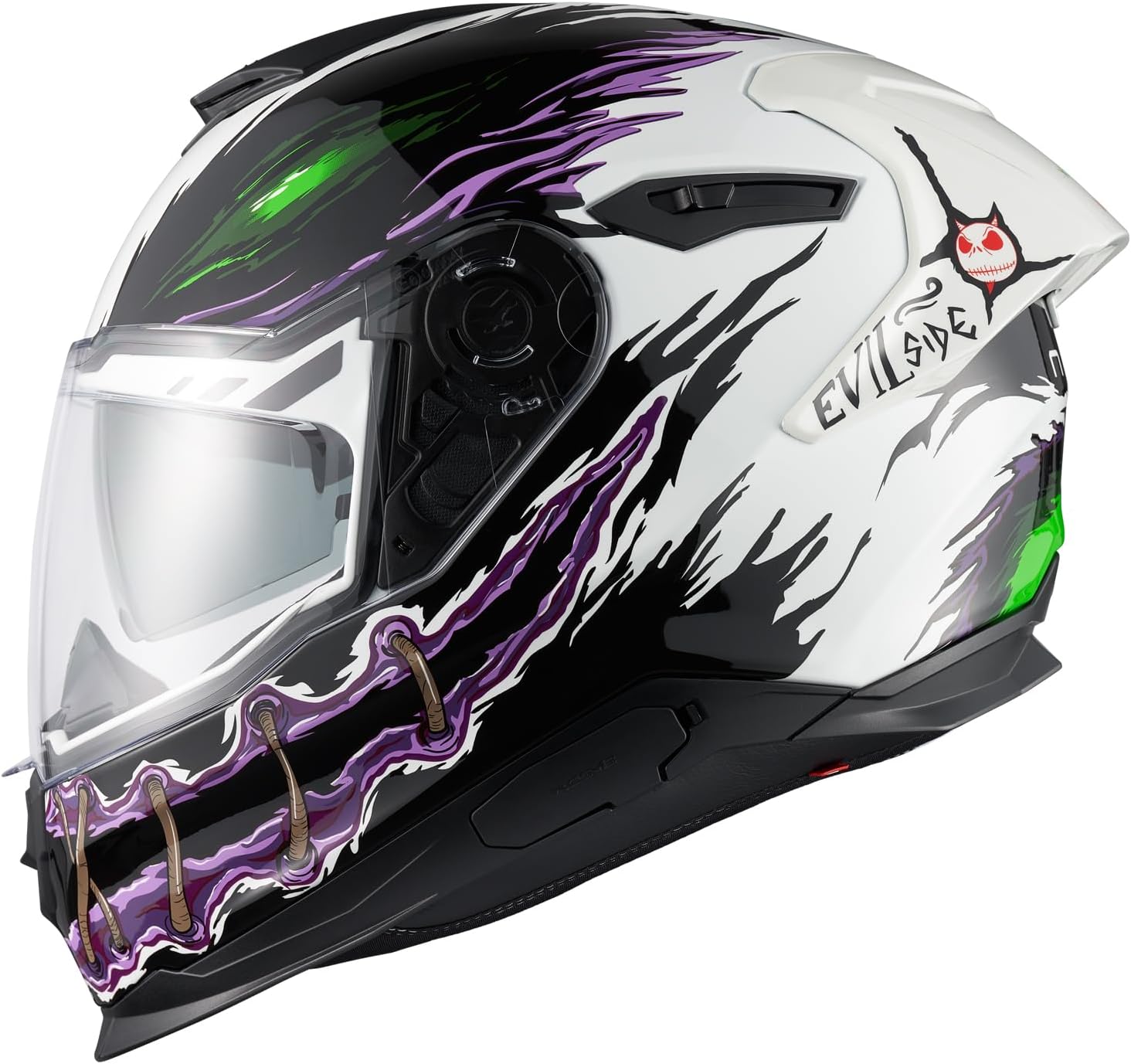 Amazon.com: Nexx Y100R Full Face Helmet - Night Rider White - Large ...