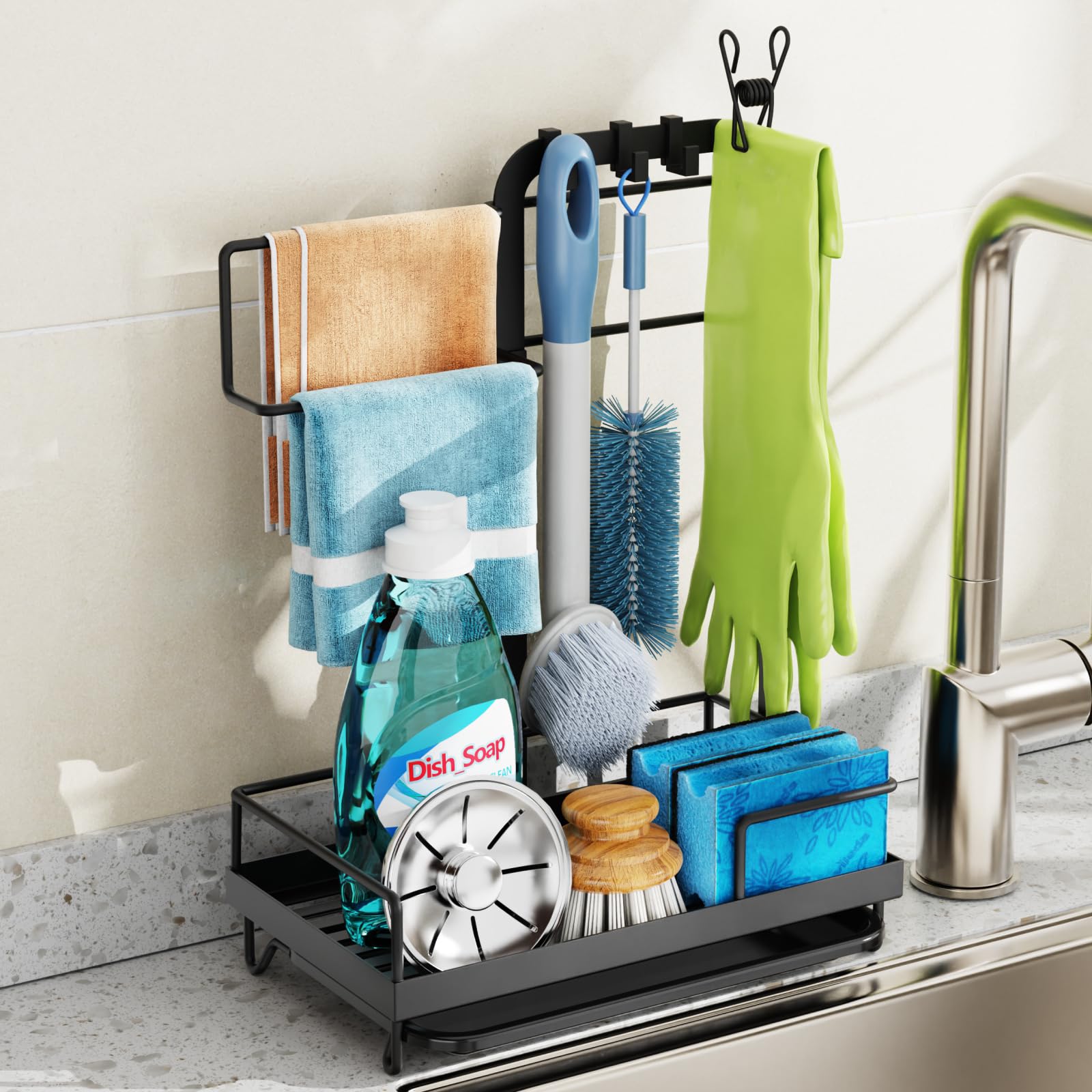 Amazon.com: GSlife Sink Caddy Kitchen Sink Organizer - Large Kitchen ...