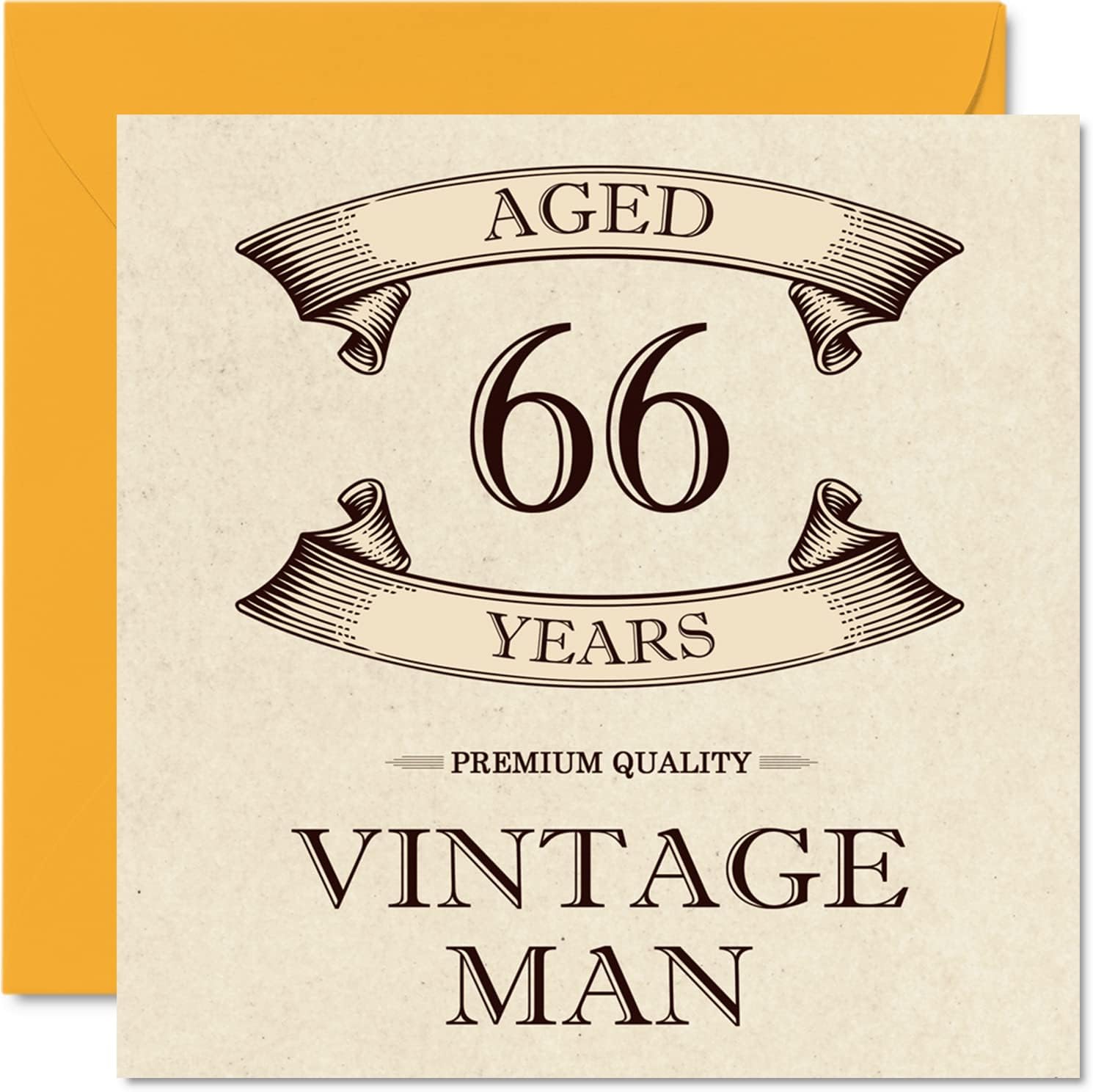 Amazon.com : Stuff4 Vintage 66th Birthday Cards for Men - Aged 66 Years ...