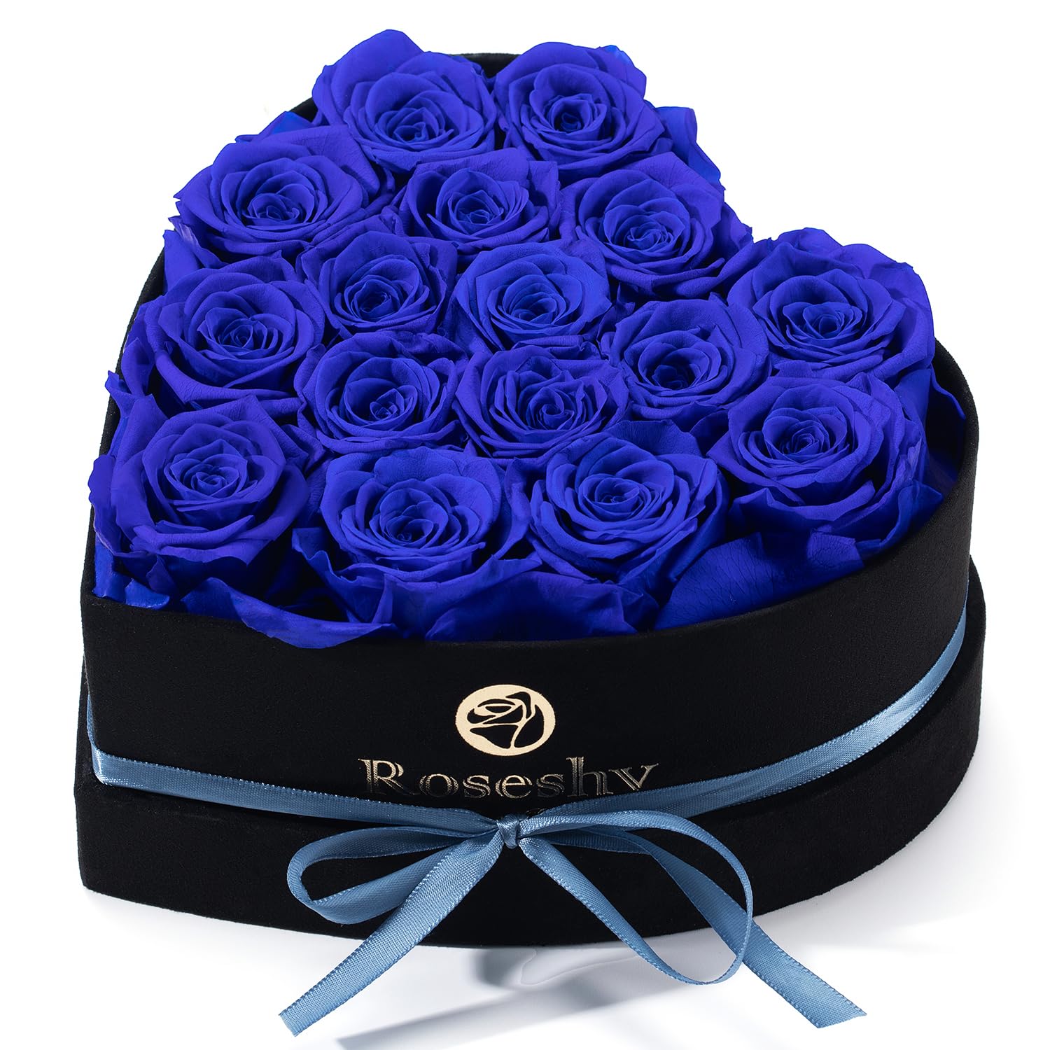Amazon.com: Flowers Roses Gifts for Her,16pcs Blue Forever Preserved ...