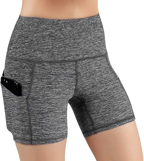 uiou Pantaloncini da donna a vita alta, per yoga, fitness, atletica ...