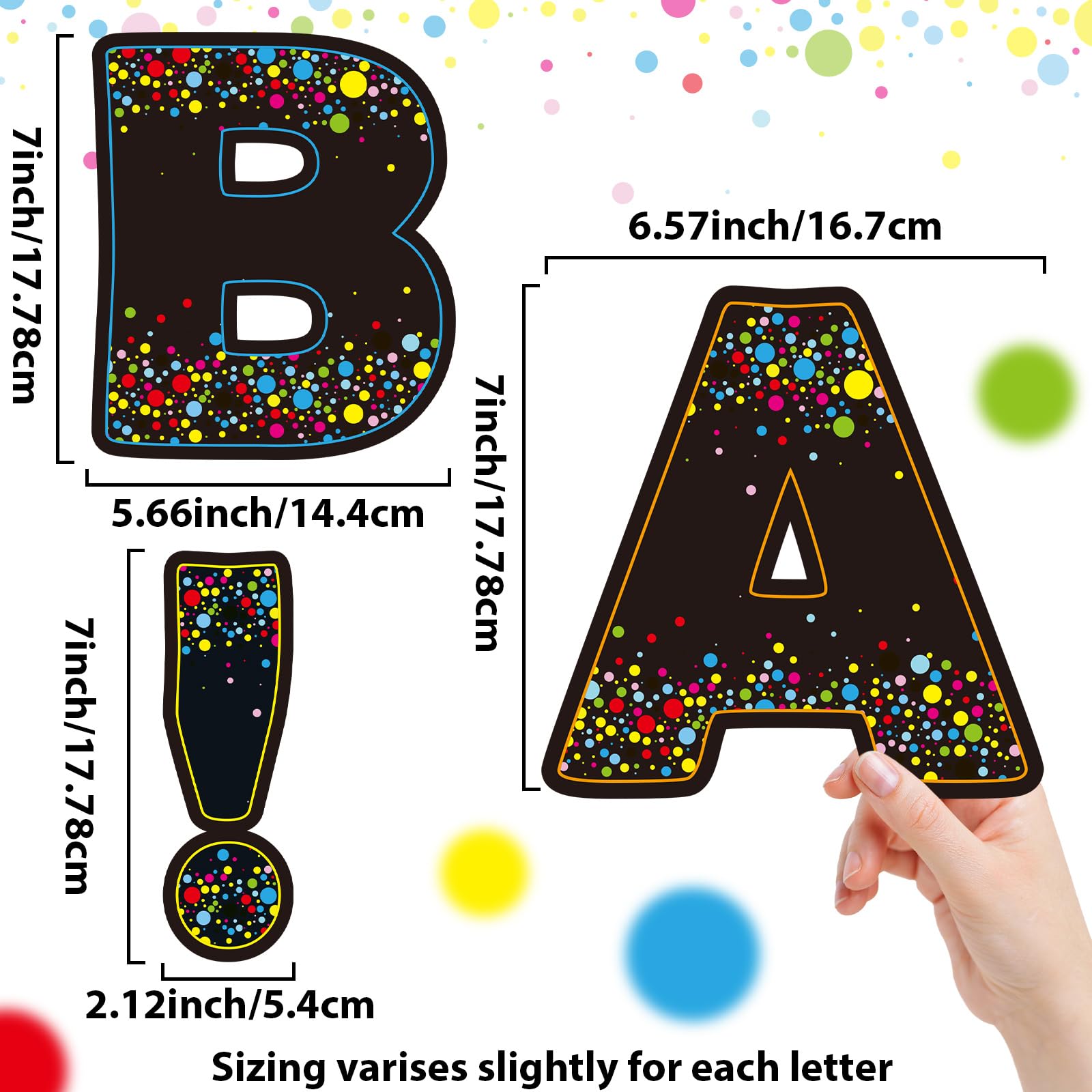 Snapklik.com : 150 PCS Large 7" Bulletin Board Letters Set,Black ...