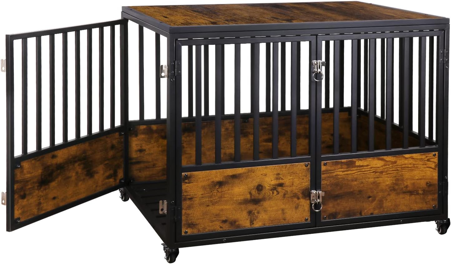 Amazon.com: SMONTER 38" Dog Crate Furniture, End Table Dog Cage for ...