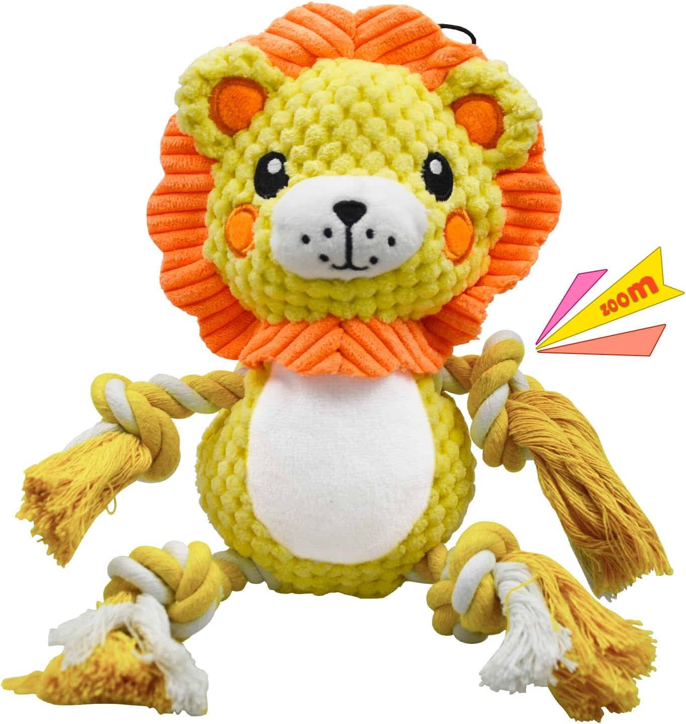 Aitmexcn Squeaky Soft Dog Toys, Interactive Lion Plush Dog Toys for Small Medium Large Dog ...