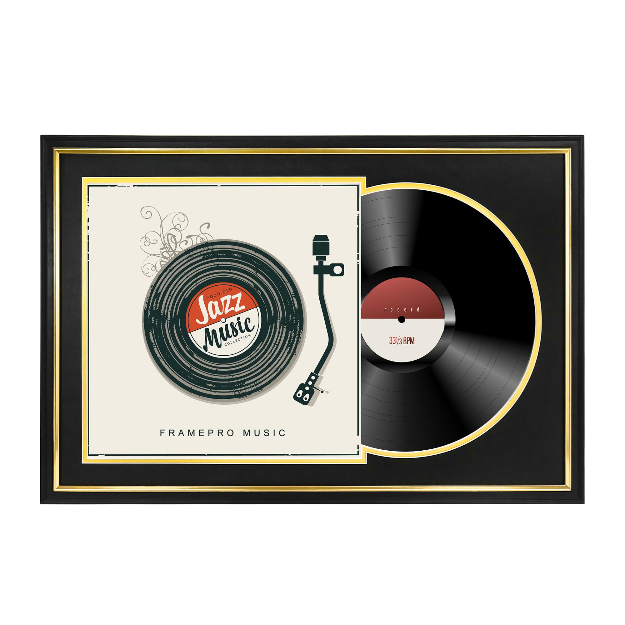 Amazon.com - FramePro Record Frame with 2 Double Sided Mats (Black over ...