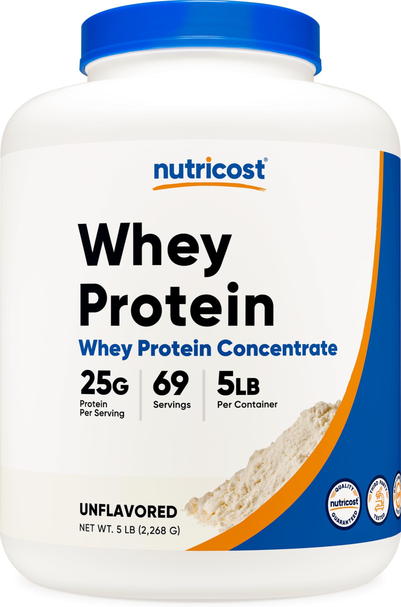 Amazon.com: Nutricost Whey Protein Powder, Unflavored, 5 pounds - from ...