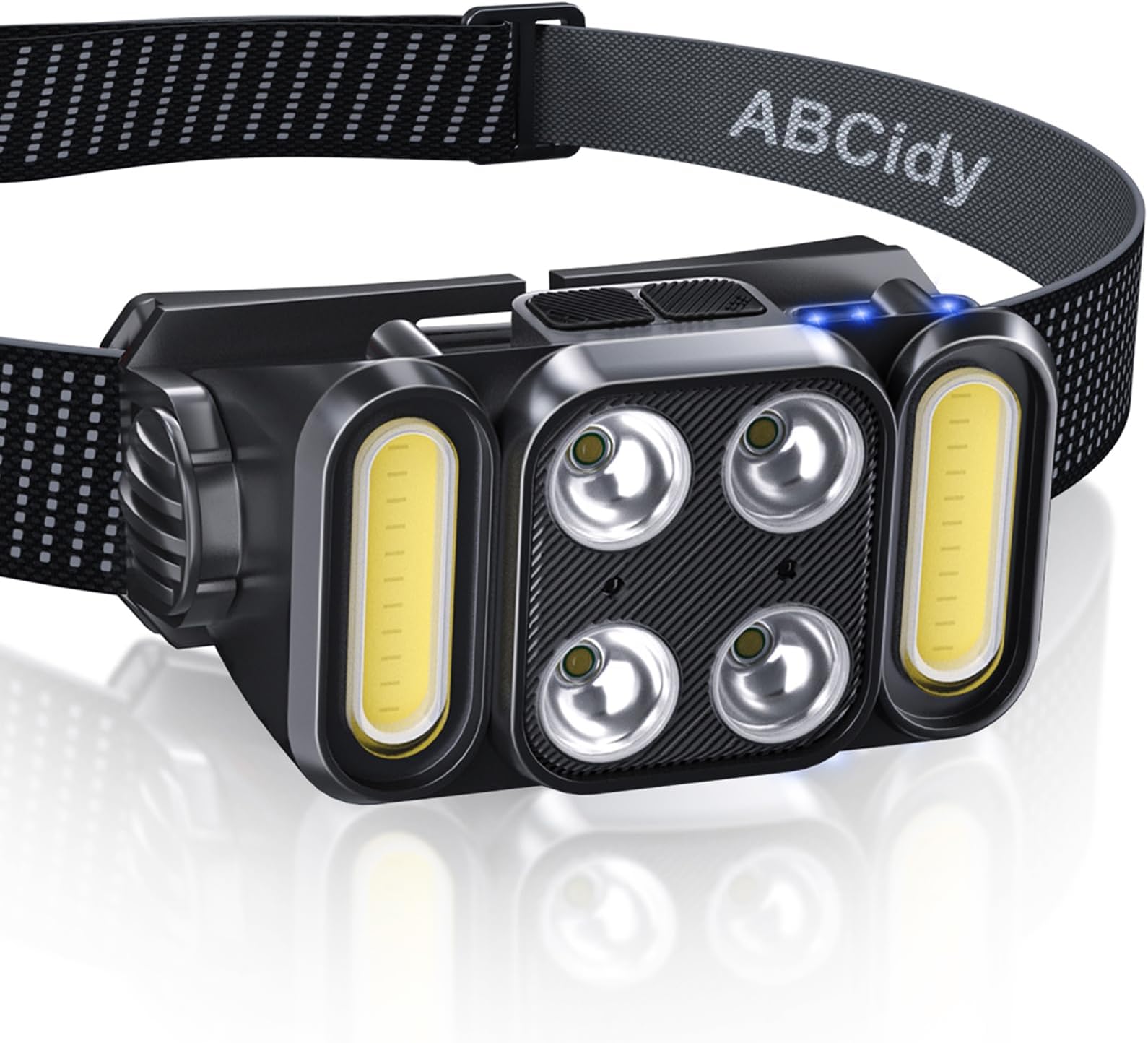 Amazon.com: ABCidy LED Headlamp Rechargeable, IPX4 Waterproof Headlight ...