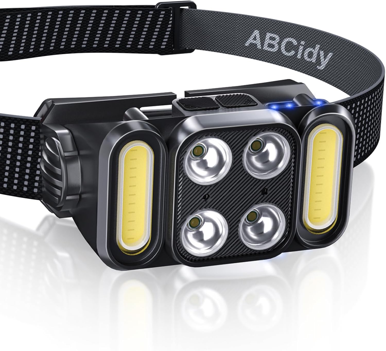 Amazon.com: ABCidy LED Headlamp Rechargeable, IPX4 Waterproof Headlight ...