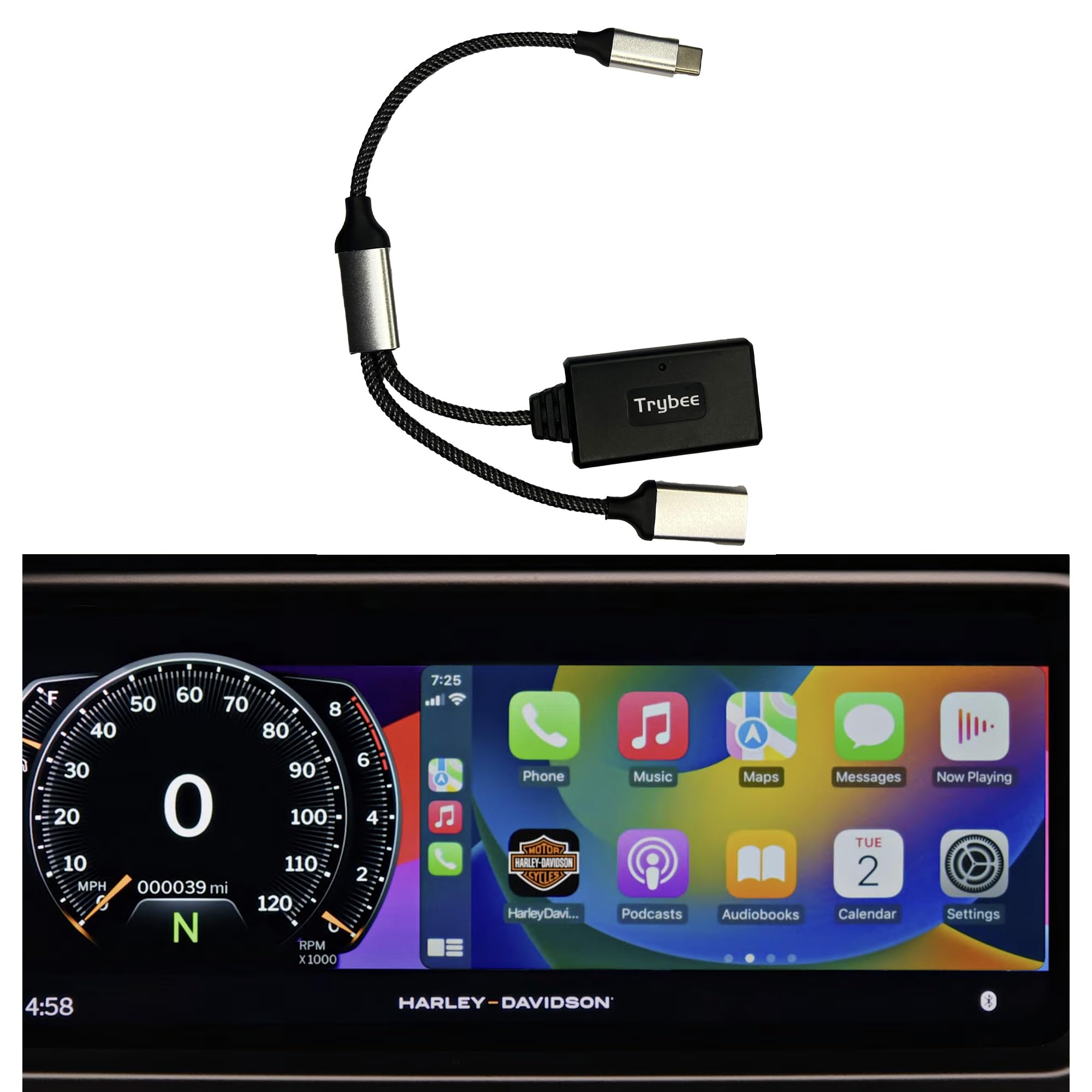 Harley Road Glide Bluetooth Adapter Wireless Android Auto Car Adapter ...