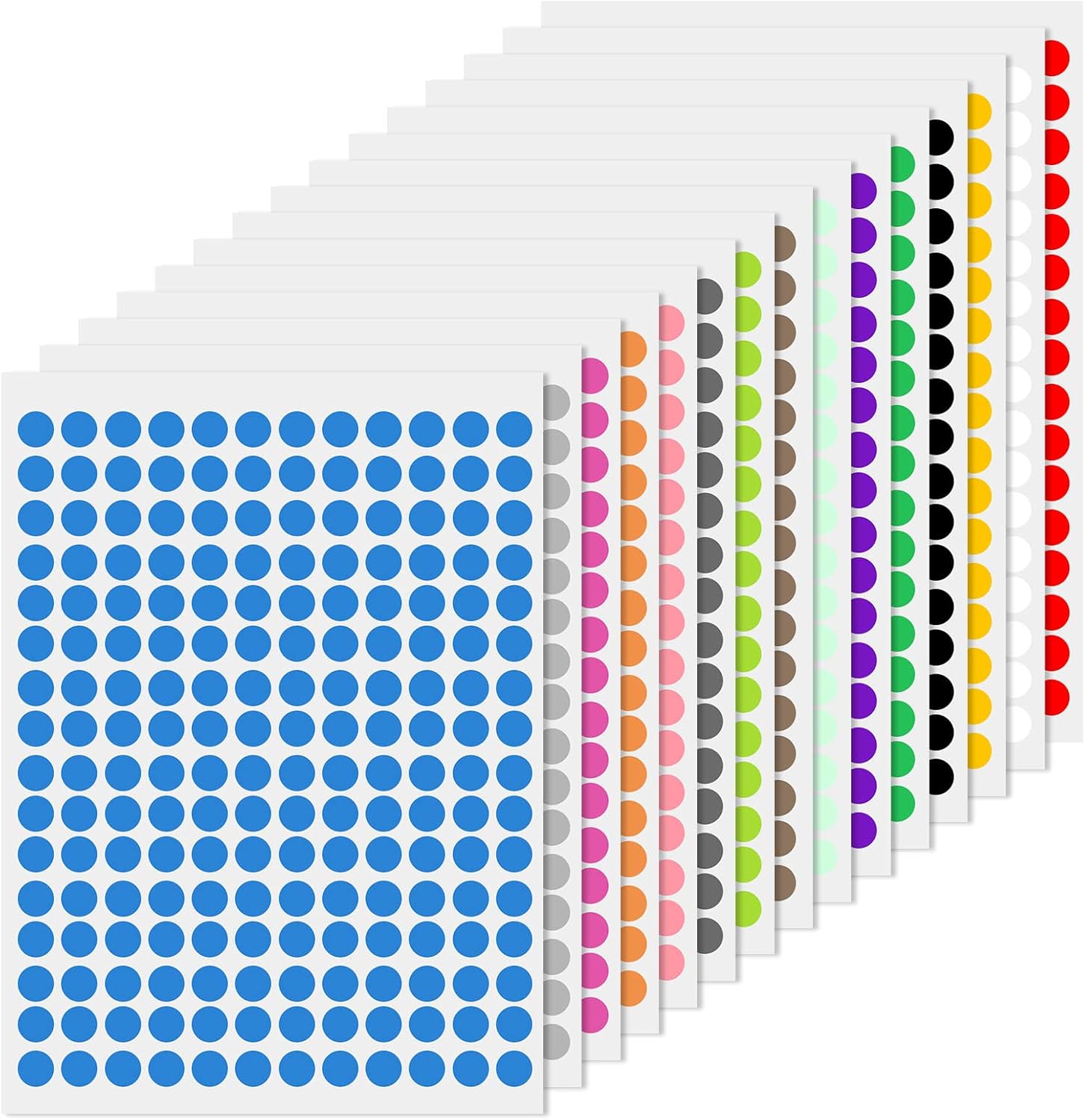 15 Blätter Runde Punktaufkleber Klebrige Punkte Klebepunkte Aufkleber ...